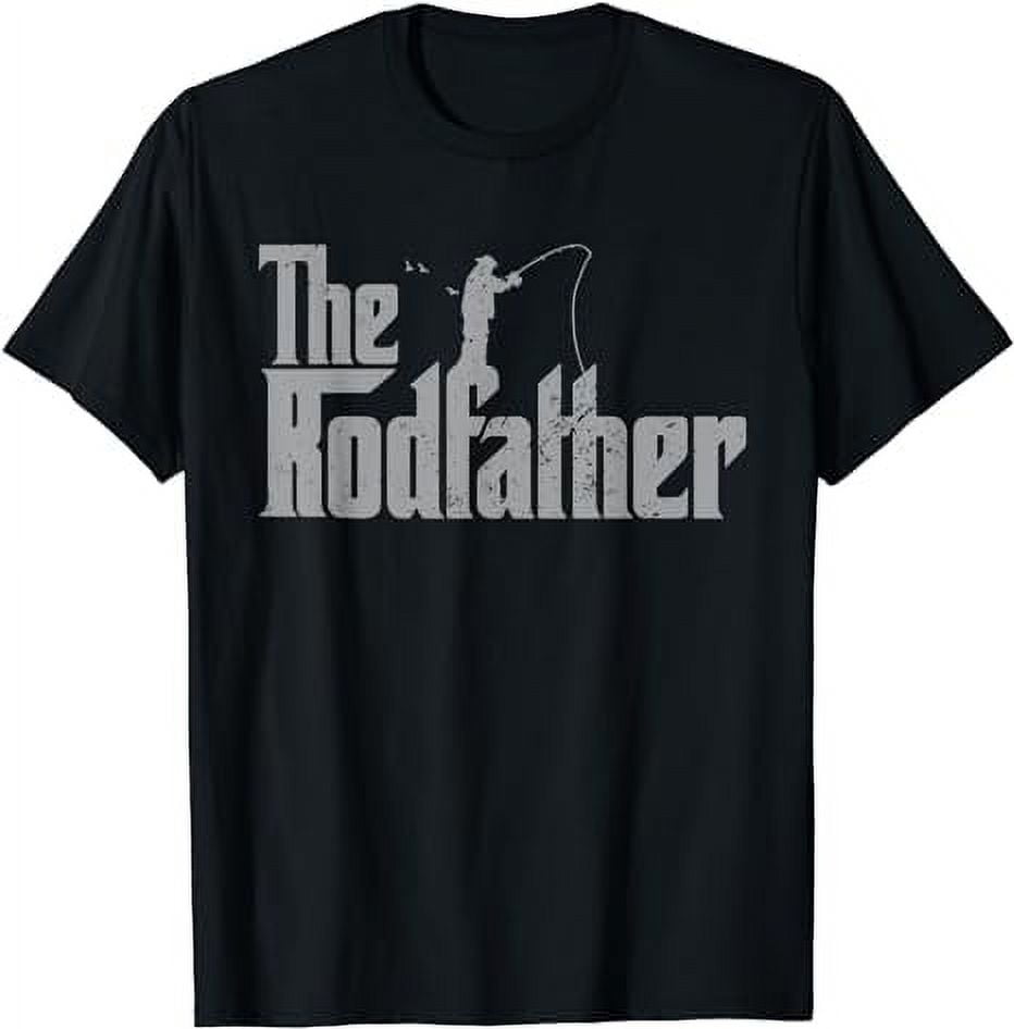 The Rodfather Funny Fishing Lover Rod Fish Dad Fisherman T-Shirt ...