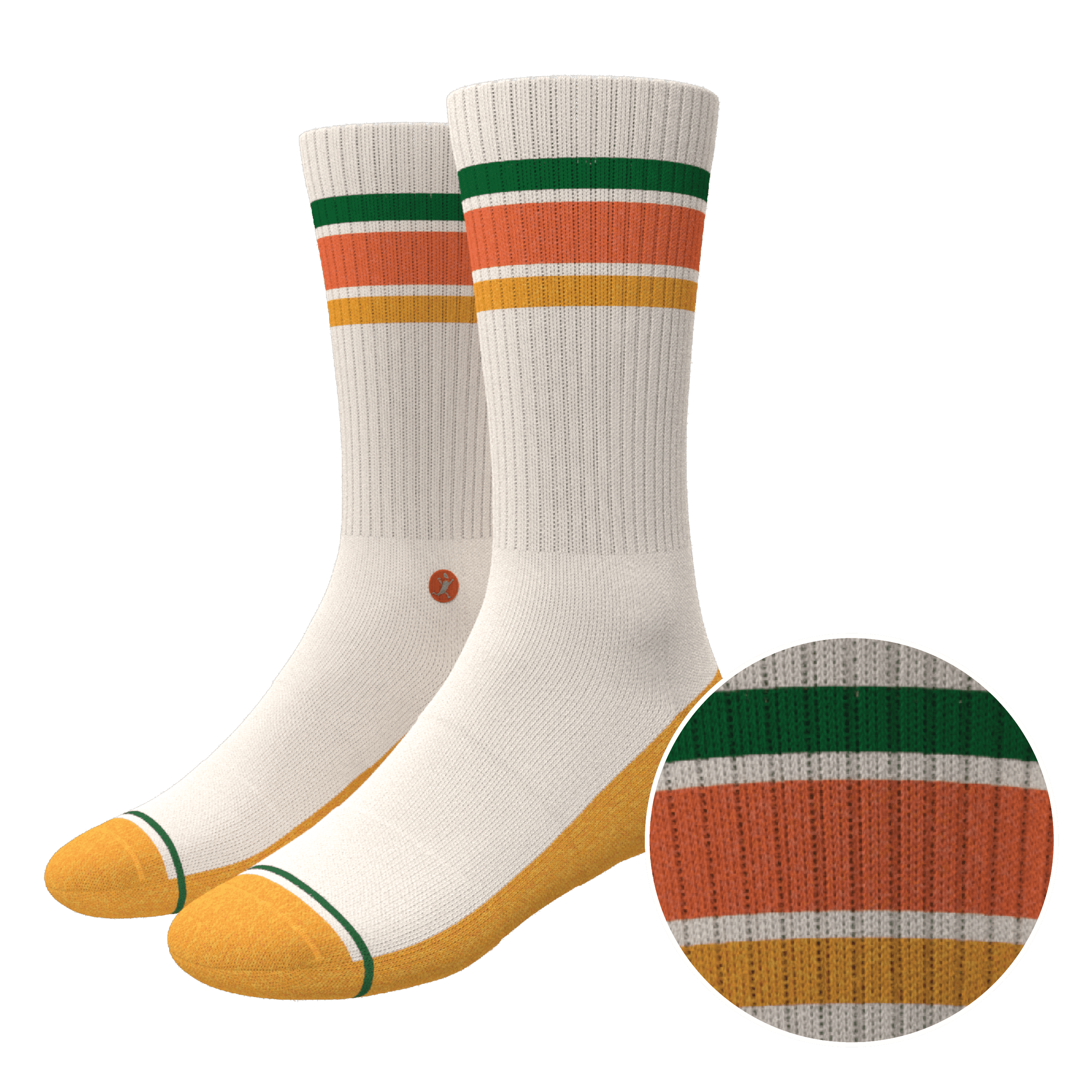 The Roller Rink - Shinesty Retro Stripes Heel Hammock Crew Socks Large ...