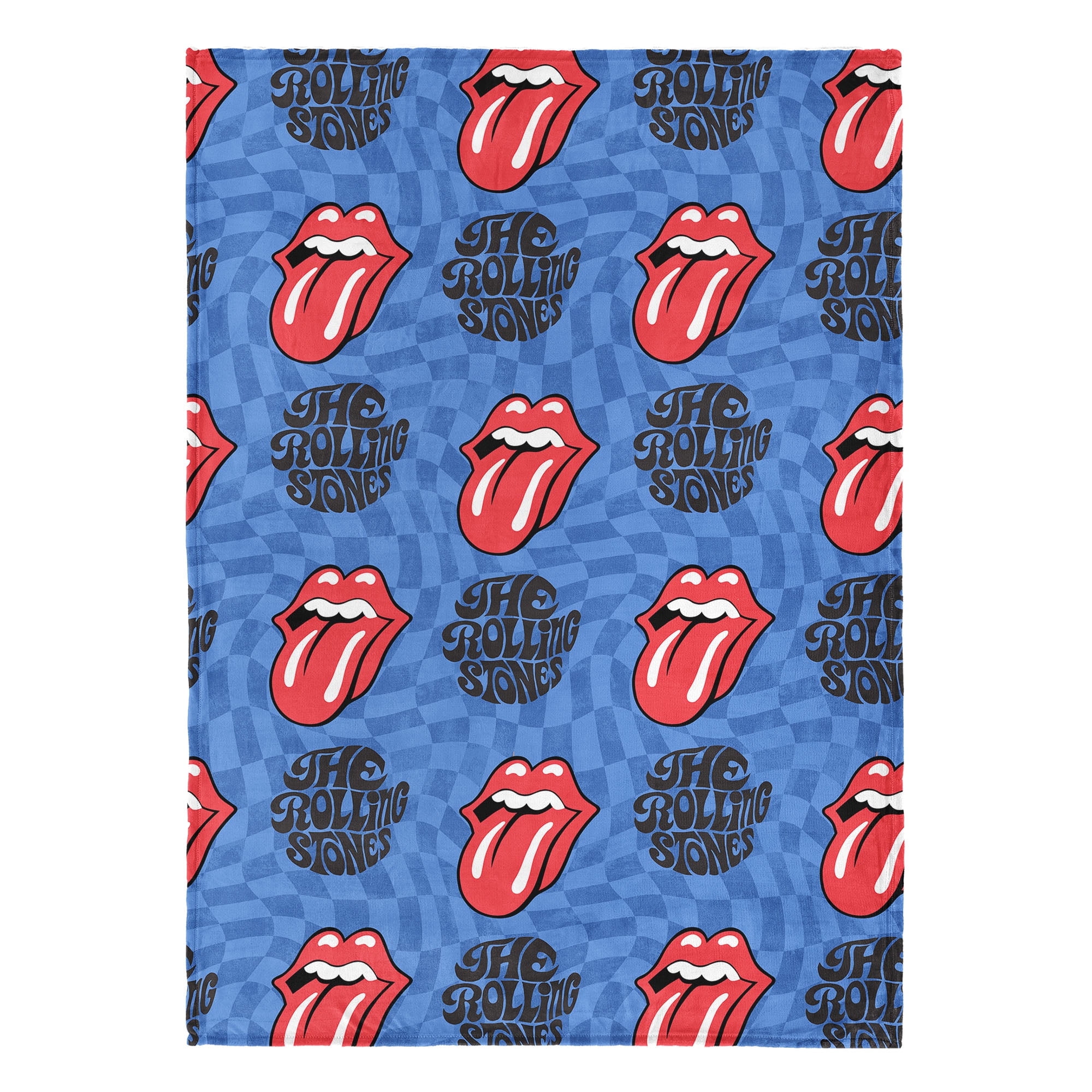 Rolling Stones, Throw Blanket, 50 x 70 inches, Psychedelic Check ...