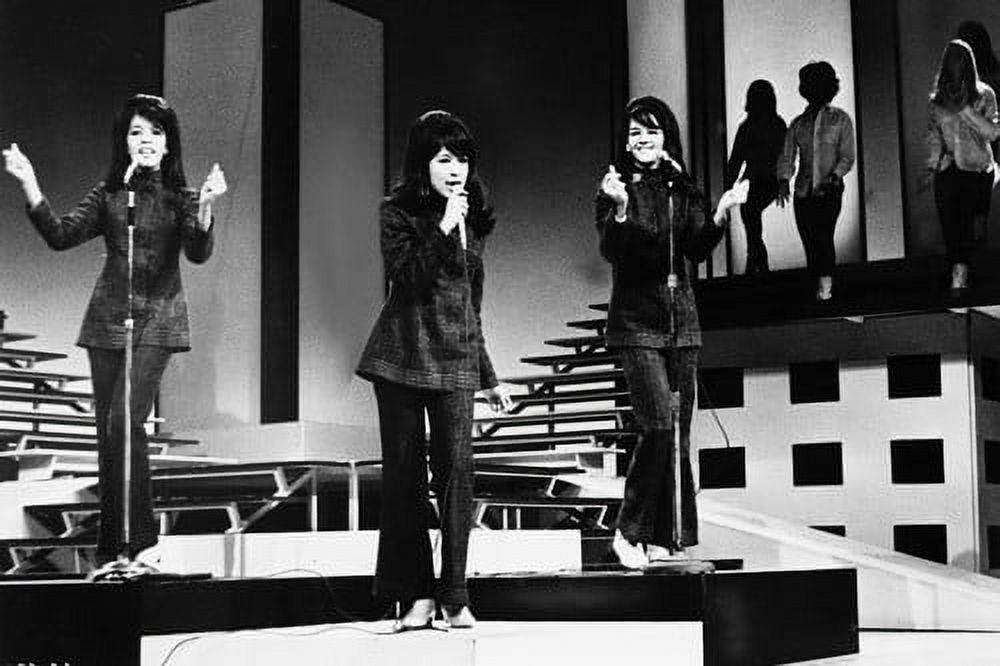 The Ronettes Ronnie Spector Estelle Bennett Nedra Talley On Stage 24x36 ...