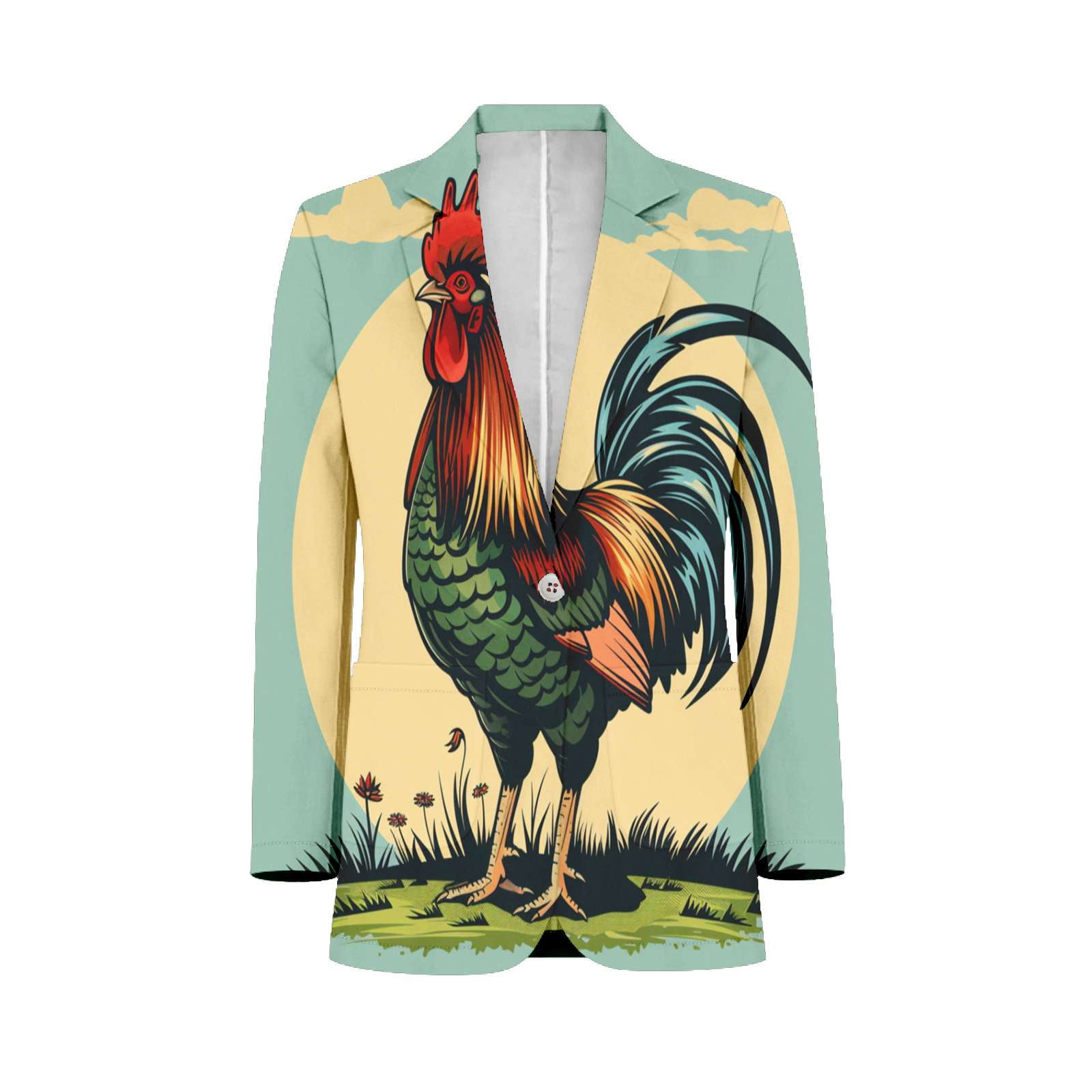 The Rooster Bright Colors Mens Suits Shawl Collar Slim Fit Suit Mens ...