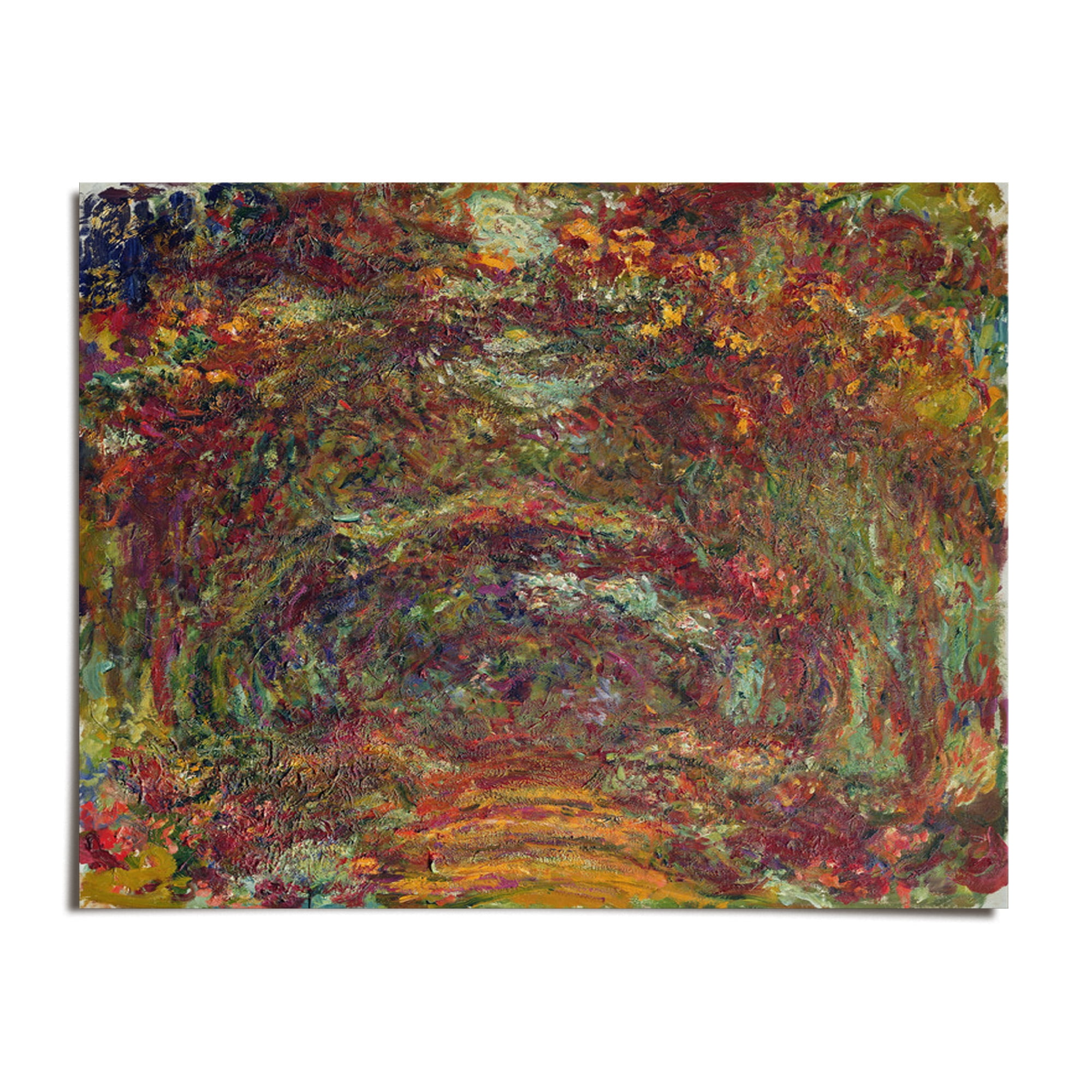 The Rose Path, Giverny, 1920-22 Oil On Canvas Photograph - Claude Monet ...
