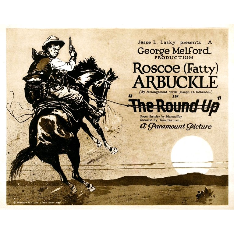 Roscoe Fatty Arbuckle Movie Poster Buster Keaton & Fatty Arbuckle