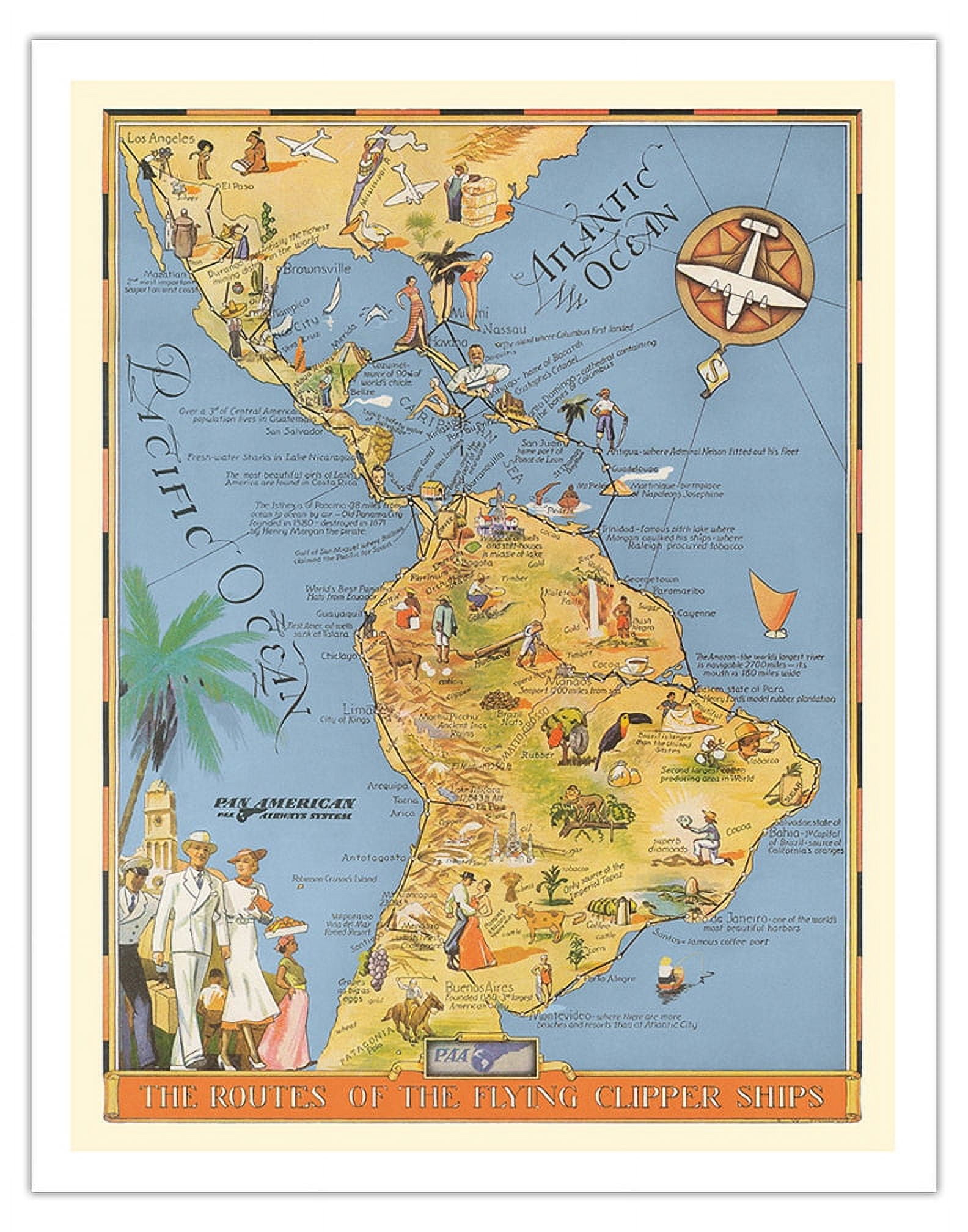 The Routes of the Flying Clipper Ships - Pan American Airways (PAA ...