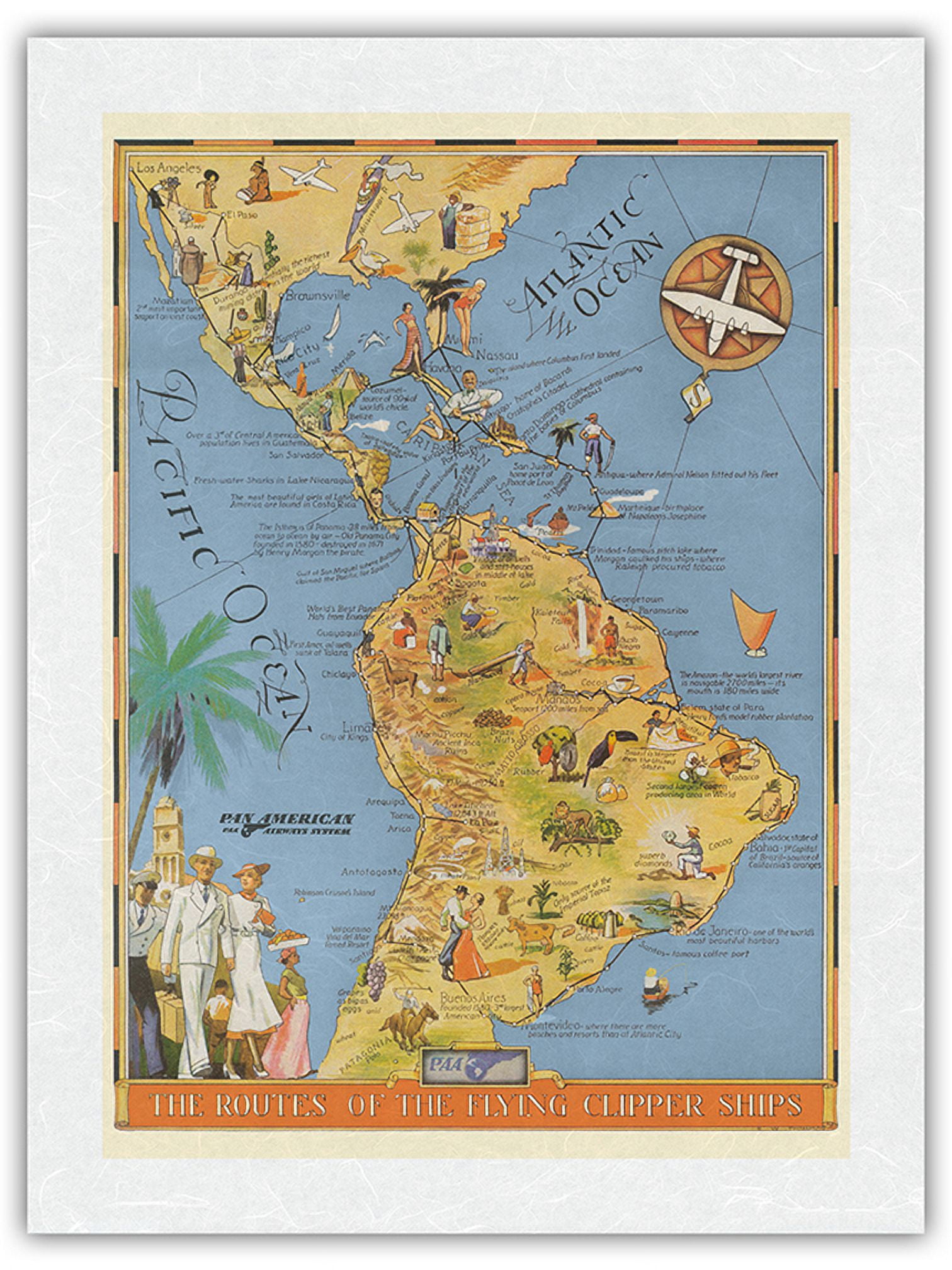 The Routes of the Flying Clipper Ships - Pan American Airways (PAA ...