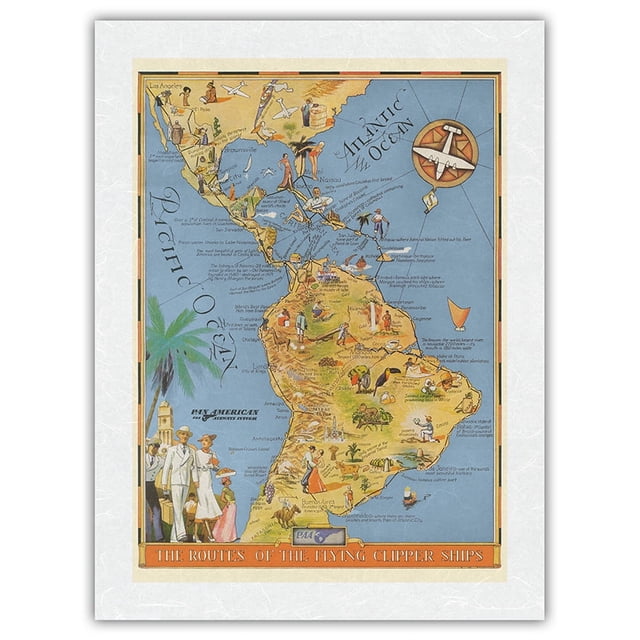 The Routes of the Flying Clipper Ships - Pan American Airways (PAA ...