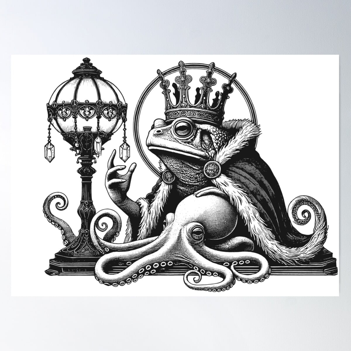 The Royal Alchemist-Wisdom Of The Crowned Amphibia Poster Wall Art ...