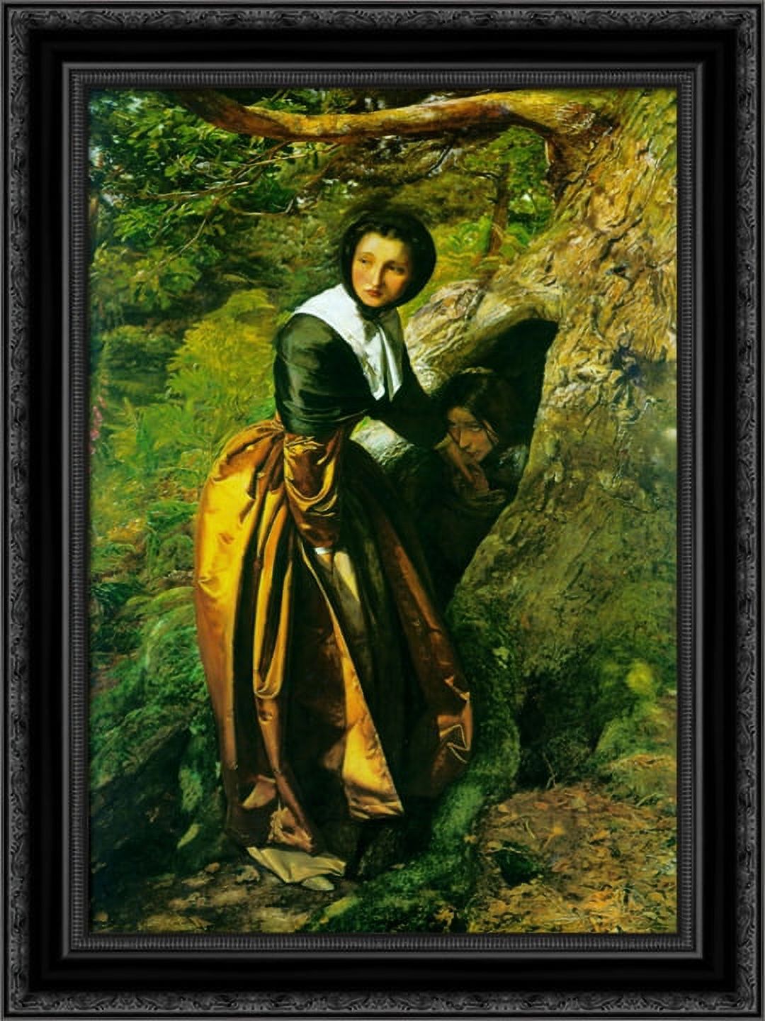 The Royalist 20x24 Black Ornate Wood Framed Canvas Art by Millais, John ...