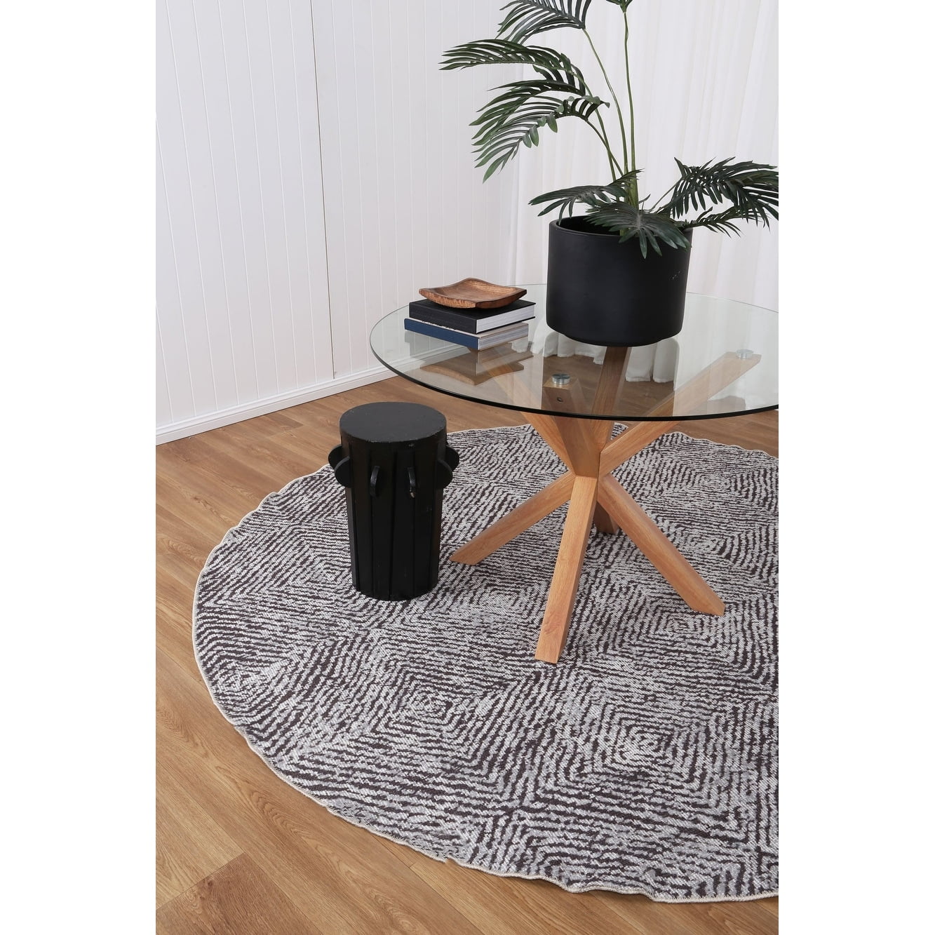 The Rug Collective Contemporary Lauro Grey - Machine Washable Area Rug ...