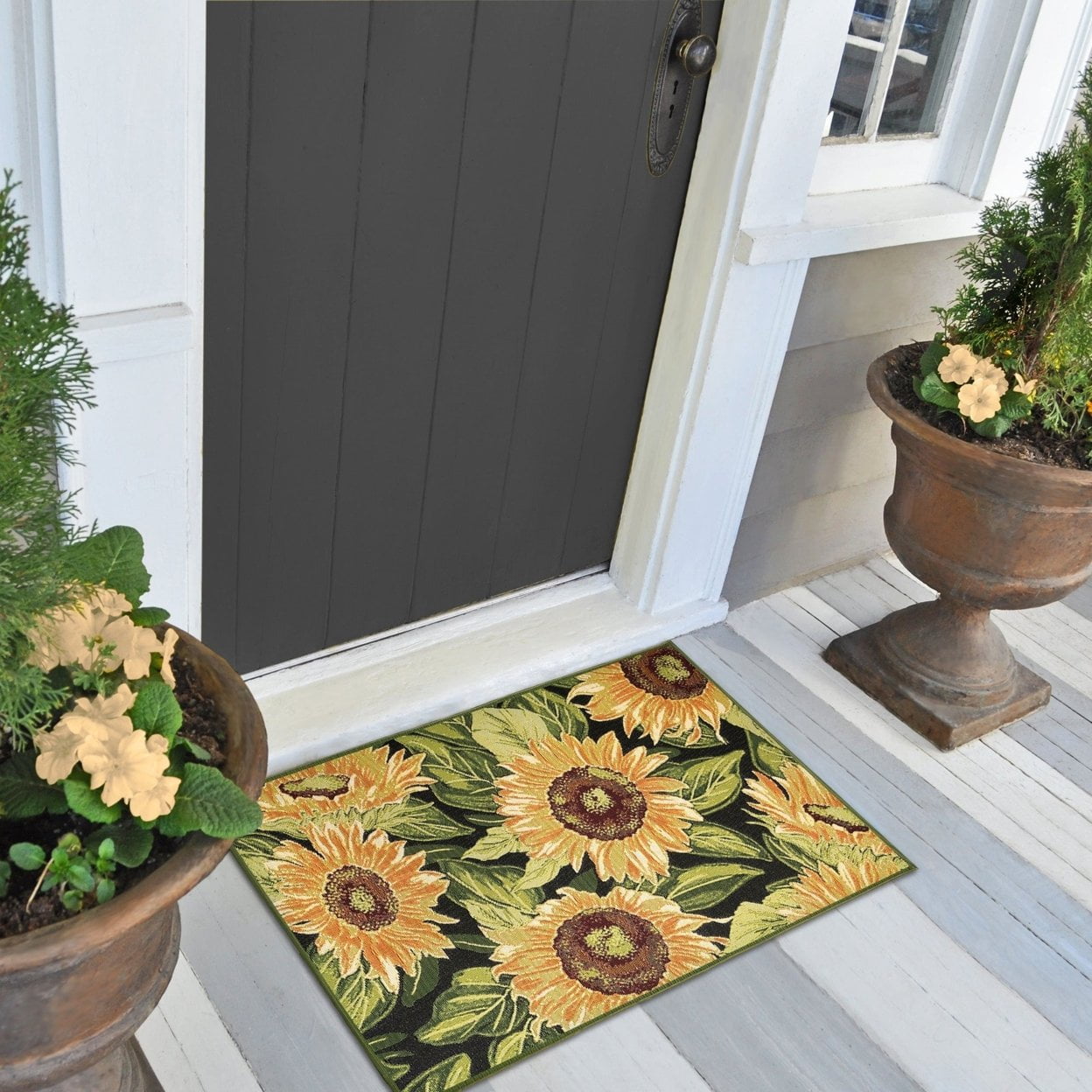 The Rug Department Liora Manne Esencia Sunflowers Indoor Outdoor Mat ...
