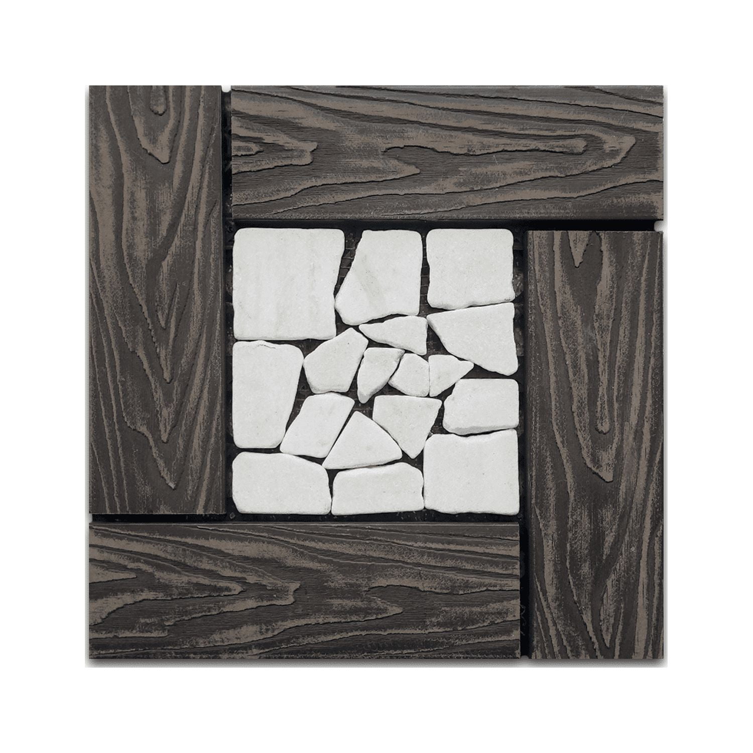 The Rug Hub Indoor Outdoor Interlocking Deck Tiles 12"X12" (6 tiles per ...