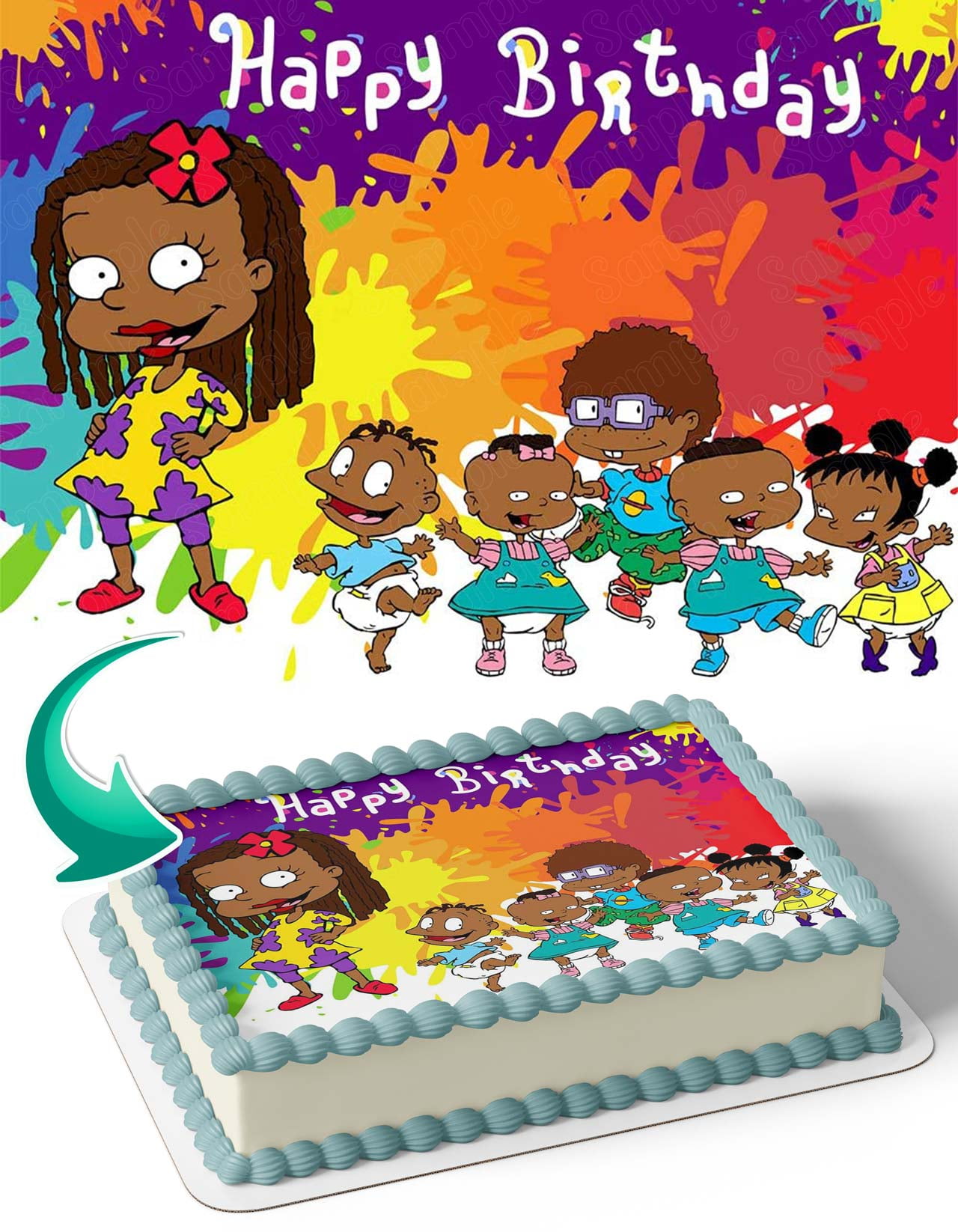 The Rugrats AF Edible Image Cake Topper Personalized Birthday Sheet ...