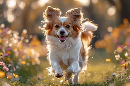 The Running Papillon Dog Jigsaw Puzzle 300 Piece Wooden Puzzle Family ...