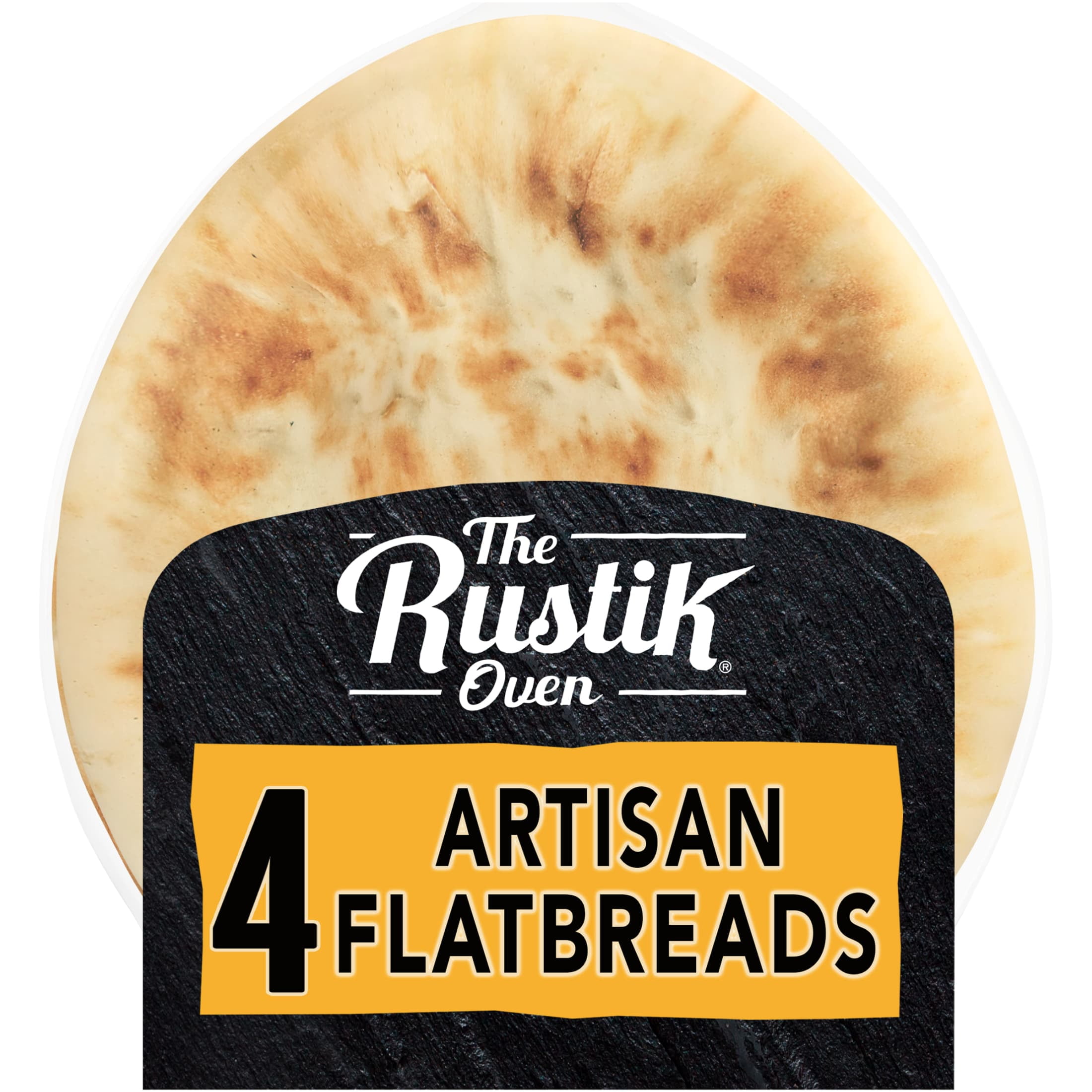The Rustik Oven Artisan Flatbread 4 Count Plain Flatbread 9.5 oz Long ...