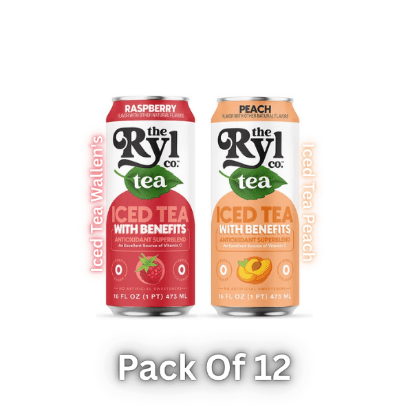The Ryl Co. Iced Tea Variety Pack - Raspberry & Peach Flavors - 12 Pack ...