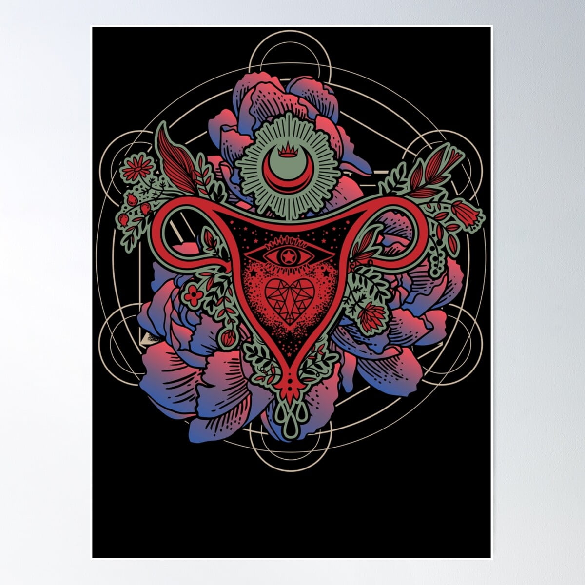 The Sacred Womb The Female Symbol Poster Wall Art, Modern Wall Decor ...