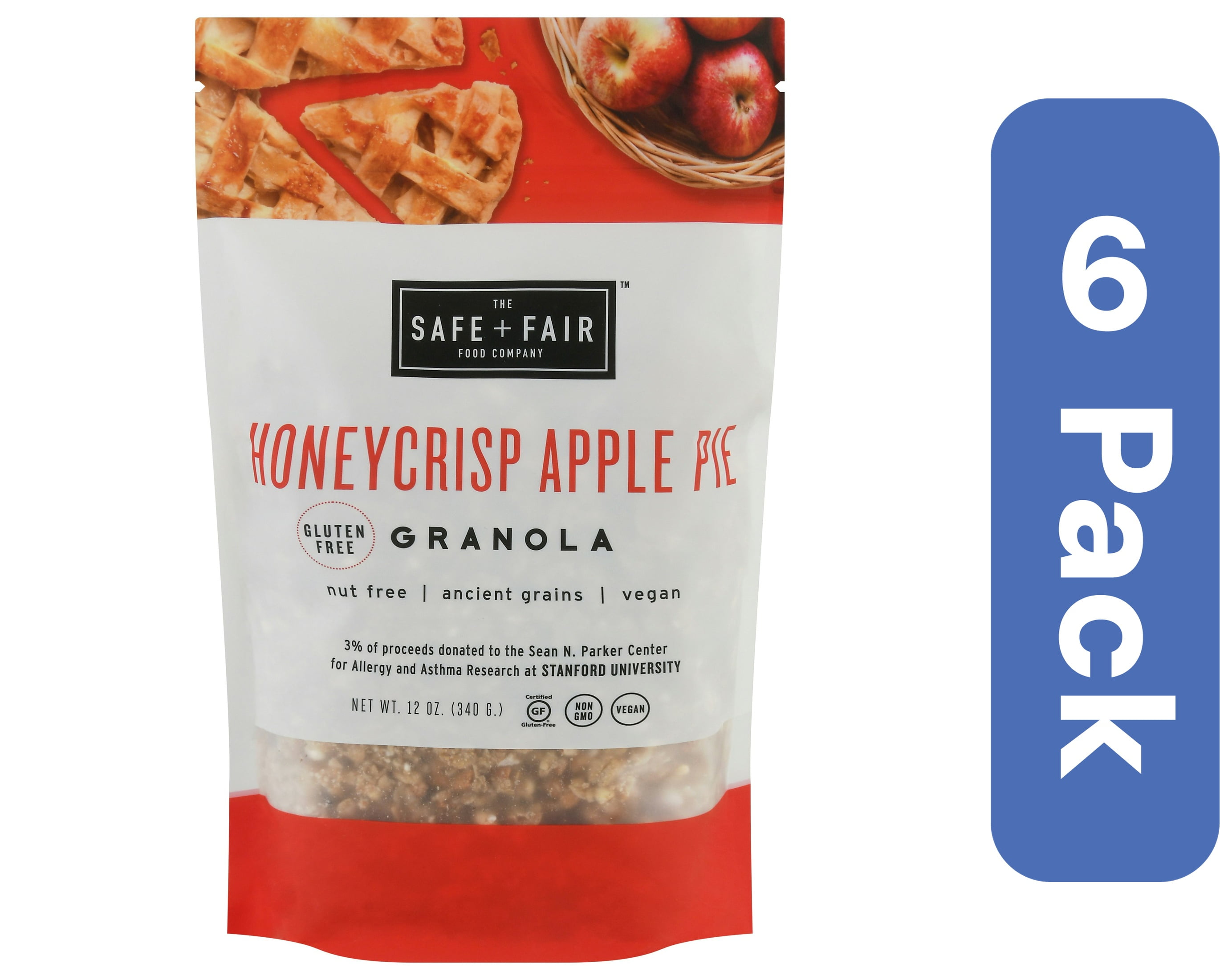 The Safe + Fair Food Co Honeycrisp Granola 12 oz (Pack of 6) - Walmart.com