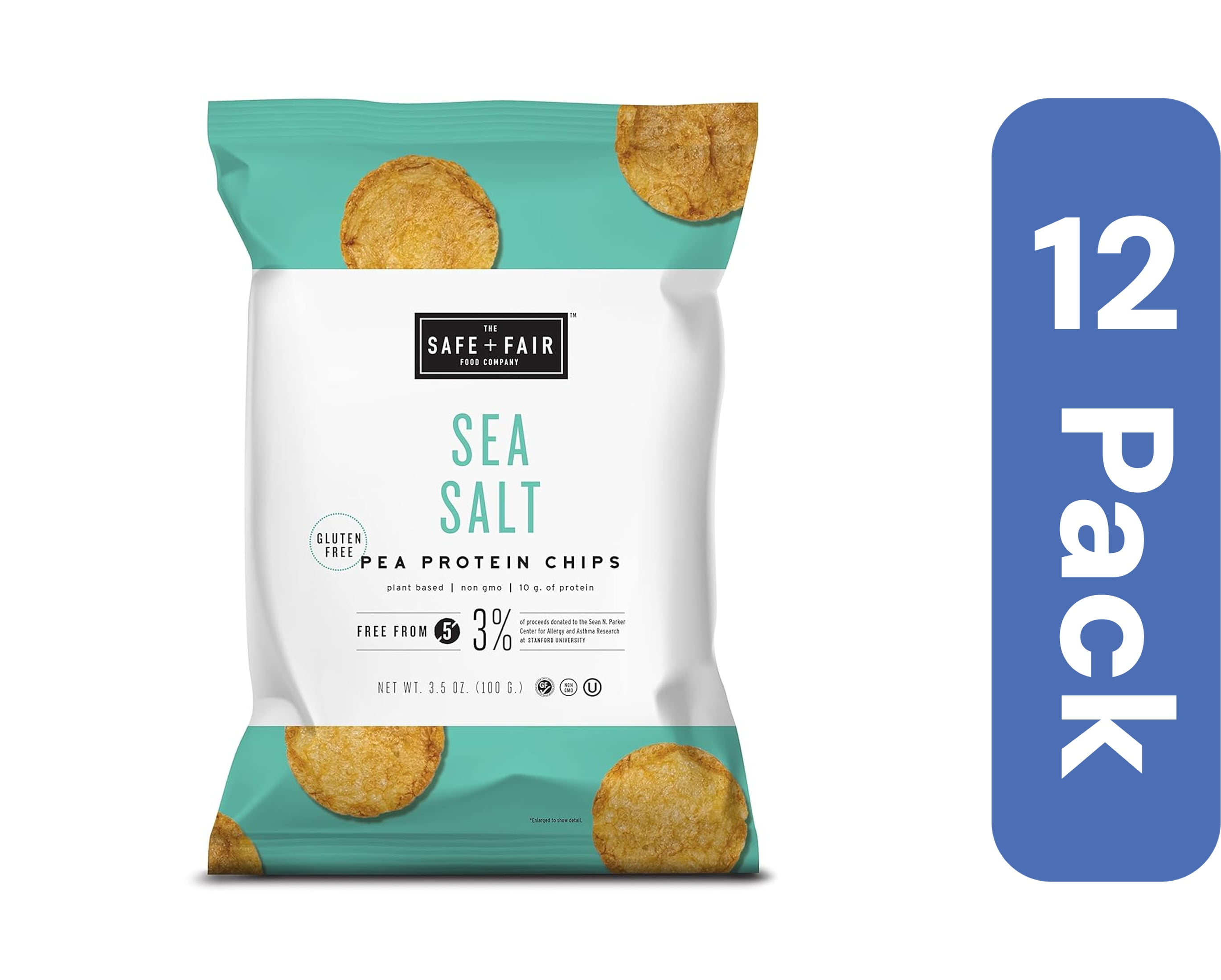 The Safe + Fair Food Co Sea Salt Pea Chips 3.5 oz (Pack Of 12 ...