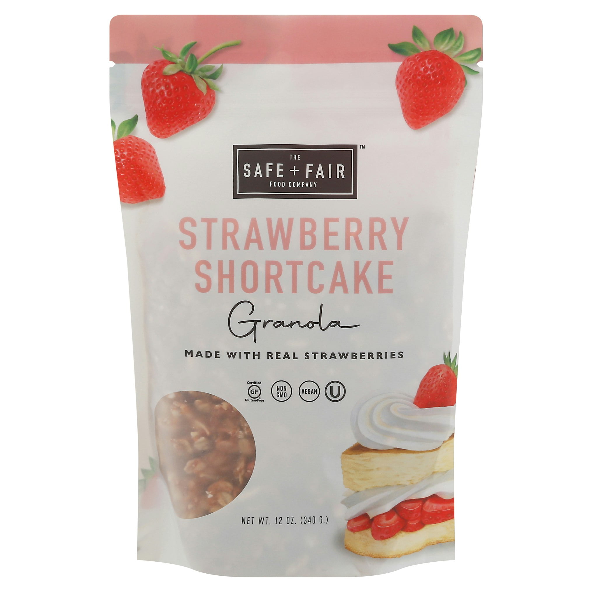 The Safe + Fair Food Co Strawberry Shortcake Granola 12 oz (Pack of 6 ...