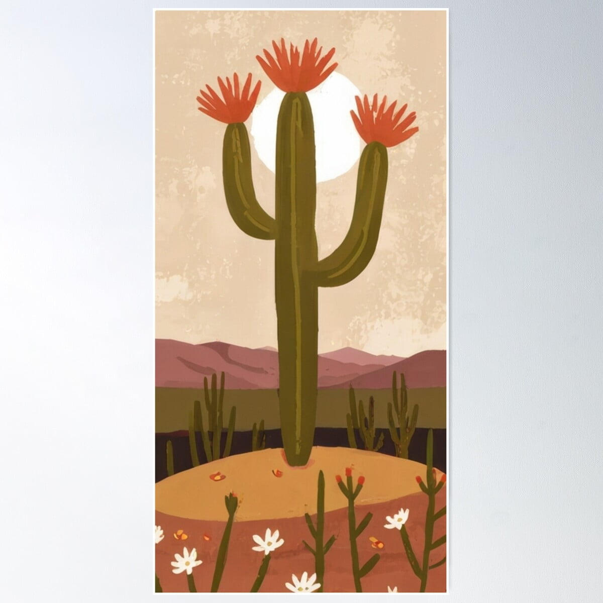 The Saguaro Cactus Blossoms Is Arizona'S State Flower Poster Wall Art ...