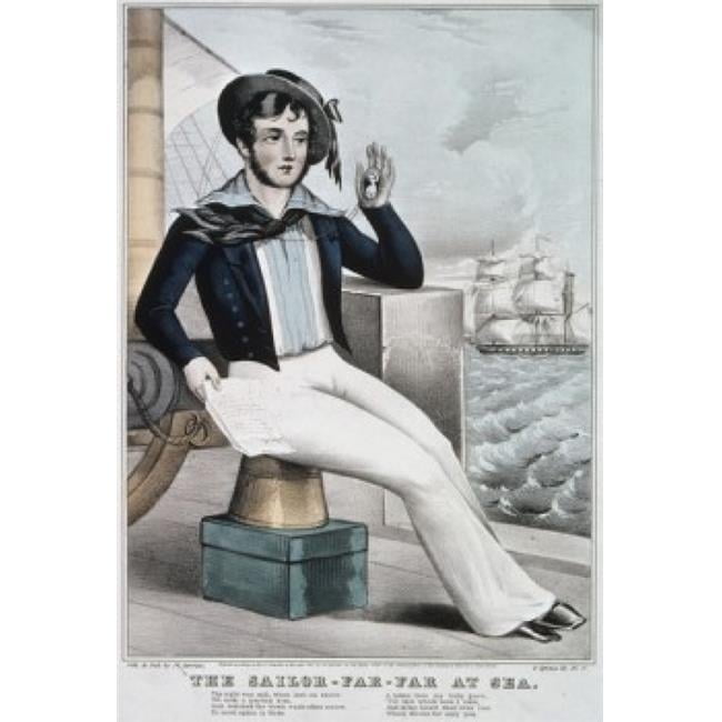 The Sailor - Far-far at Sea 1845 Currier & Ives 1834-1907 American ...