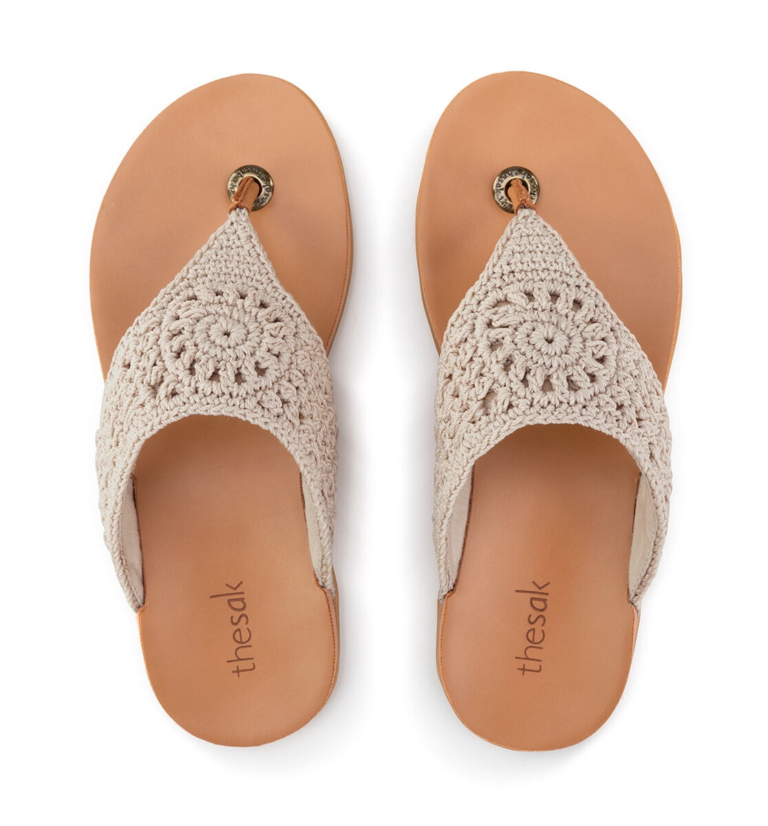 The Sak Shana Thong Sandal , Hand-crochet, Recycled Polypropylene Yarn ...