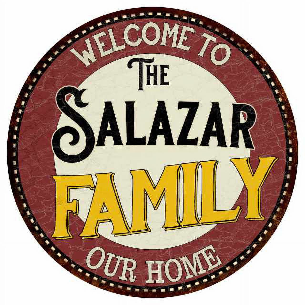 The Salazar Family 12" Round Metal Sign Kitchen Game Room Décor ...
