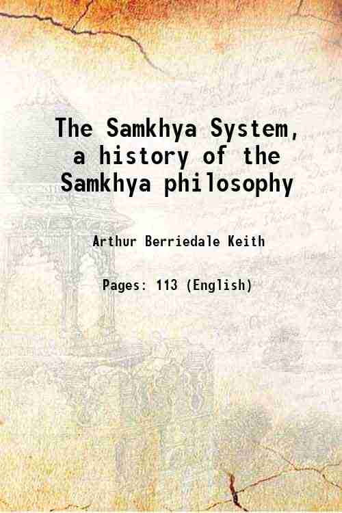 The Samkhya System, a history of the Samkhya philosophy 1918 - Walmart.com