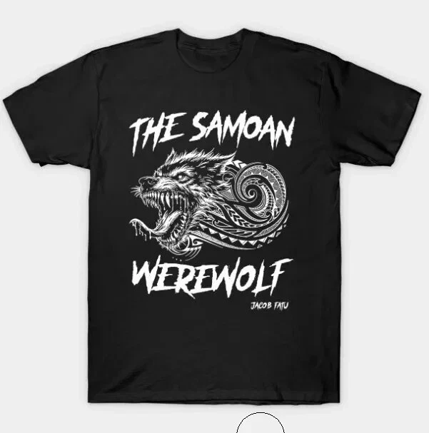 The Samoan Werewolf Jacob Fatu Black T-Shir, L3P57. - Walmart.com