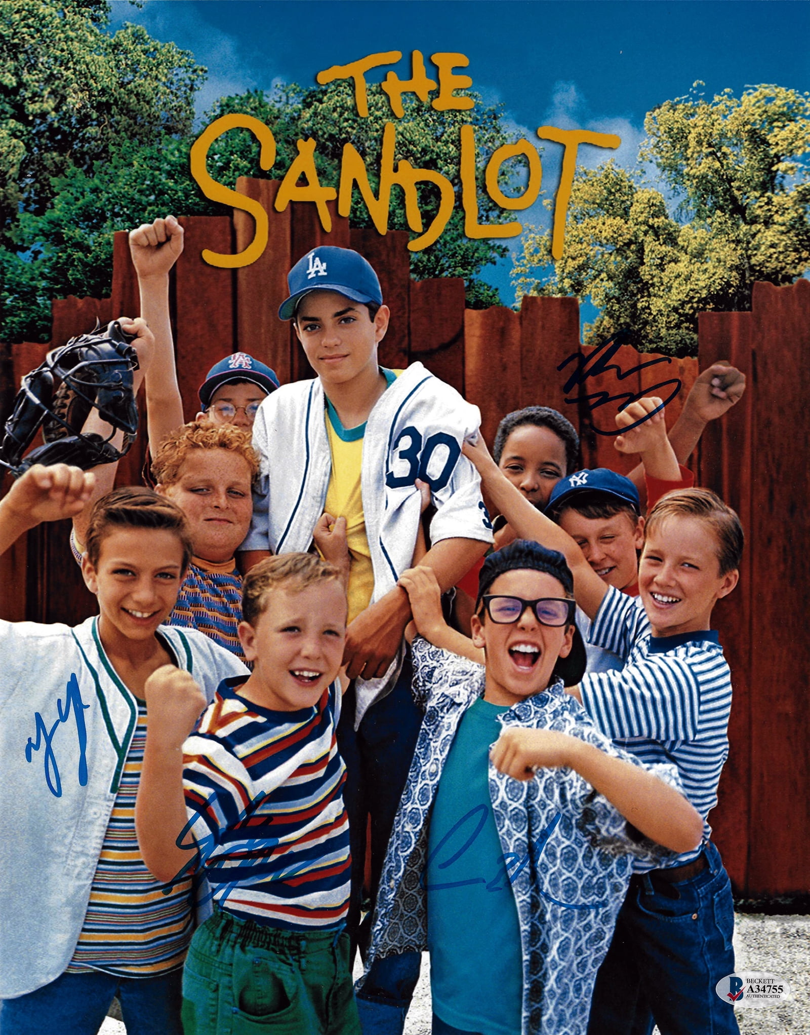 The Sandlot Autographed 11x14 Photo With 4 Signatures Beckett BAS ...