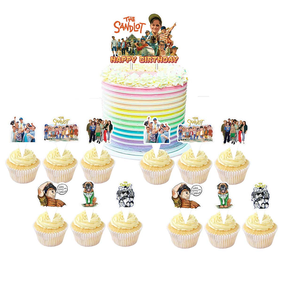The Sandlot Cake Topper CupcakeS Set Birthday Party Supplies Decoration ...