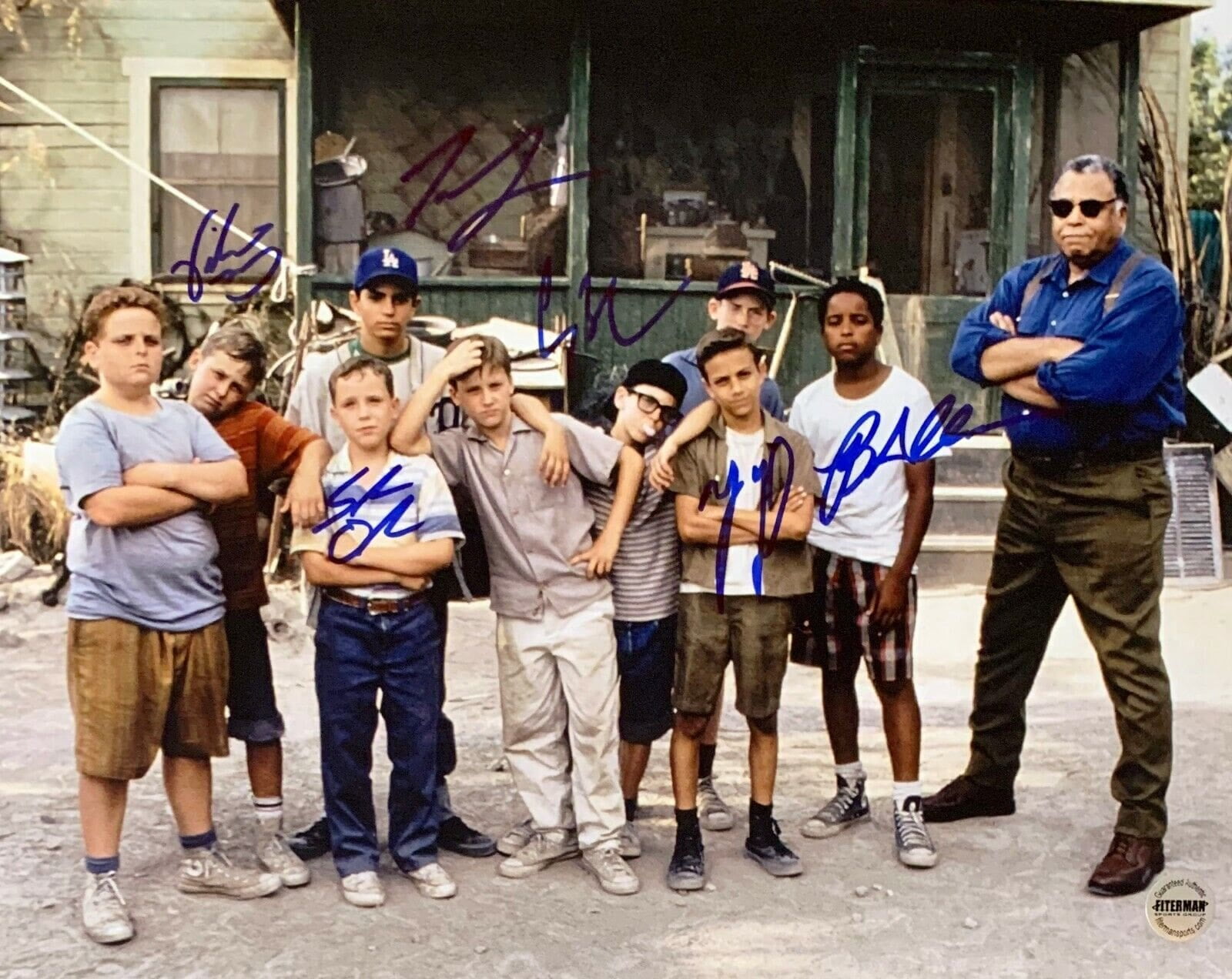 The Sandlot Cast Signed 11x14 Squints Smalls YaYa Repeat Timmy Kenny 1 ...