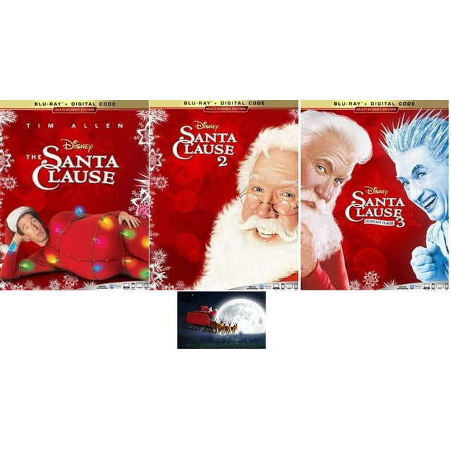 The Santa Clause Trilogy 1 2 3 One Two Three Tim Allen Disney 3 Blu Ray ...