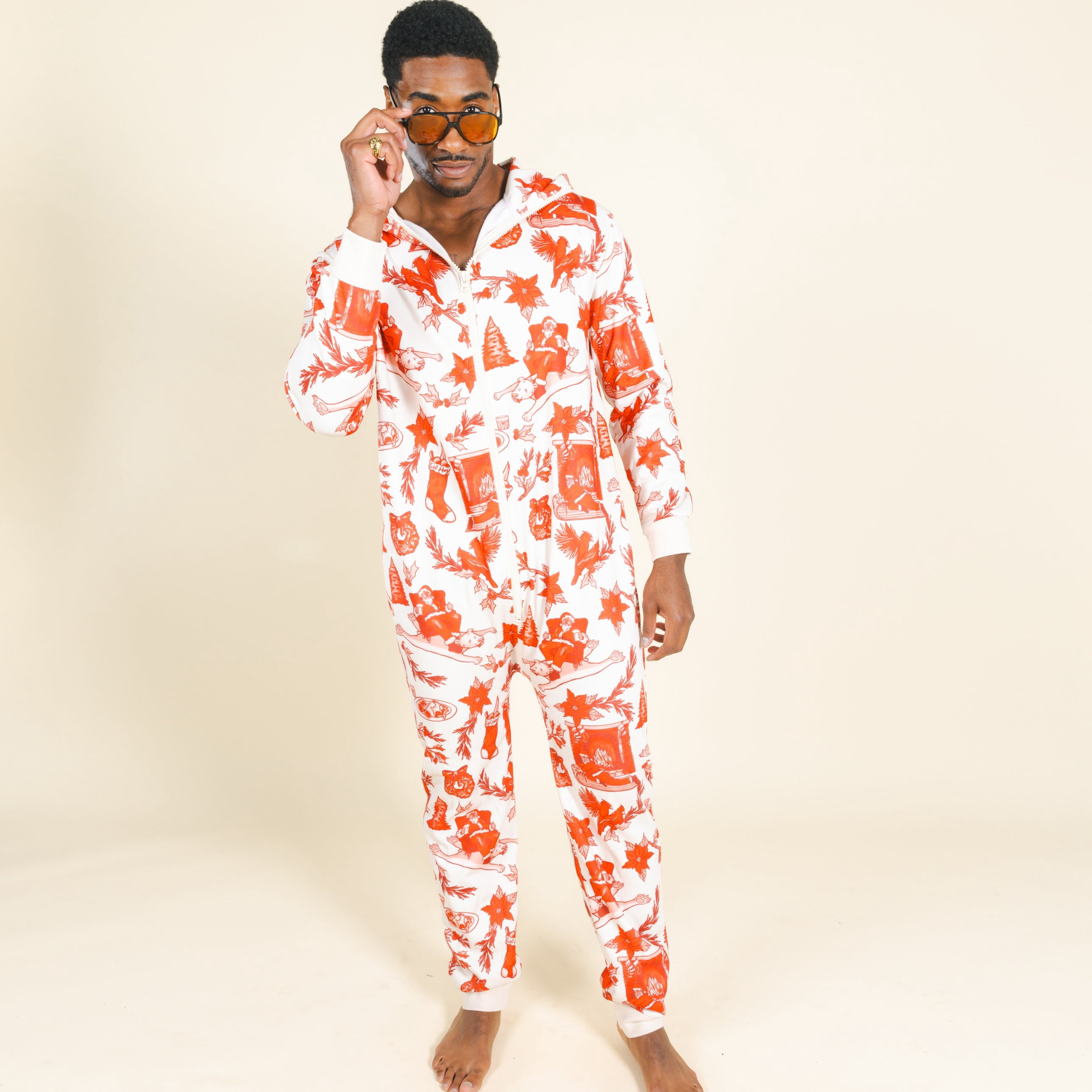 The Santa Slays - Shinesty Christmas Toile Onesie XL - Walmart.com