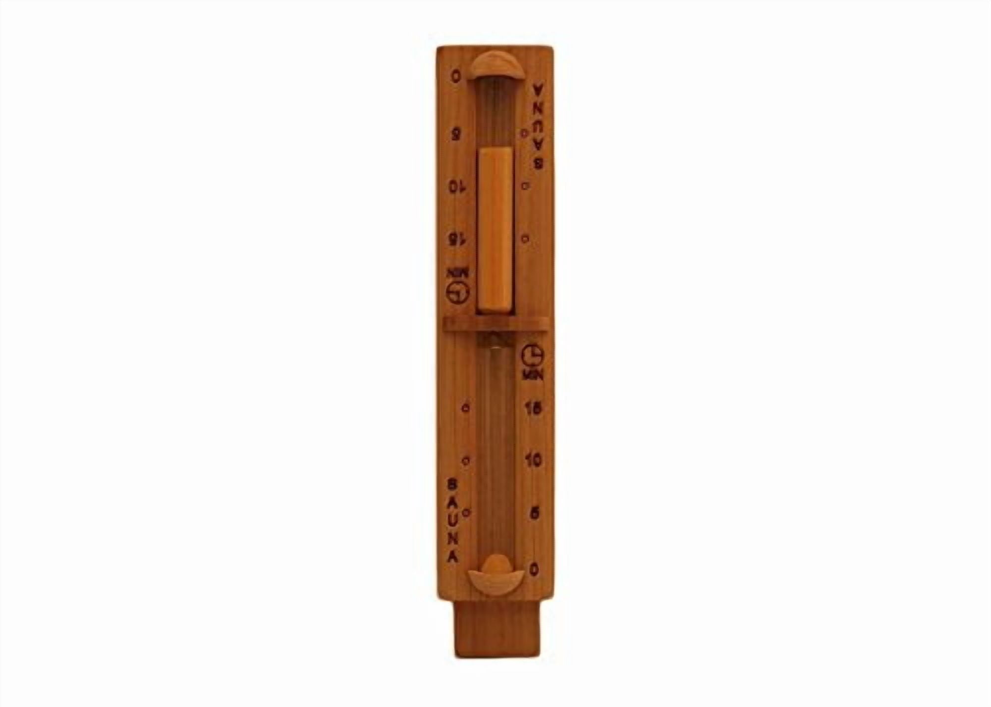 The Sauna Place Cedar and Glass 15 Minute Sauna Sand Timer with Swivel ...