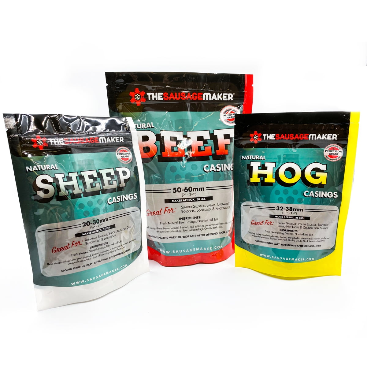 Free Shipping! The Sausage Maker - Natural Casing Variety Pack (Hog ...