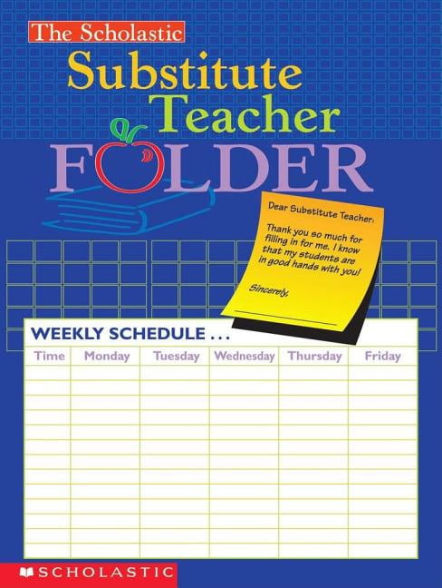 The Scholastic Substitute Teacher Folder - Walmart.com