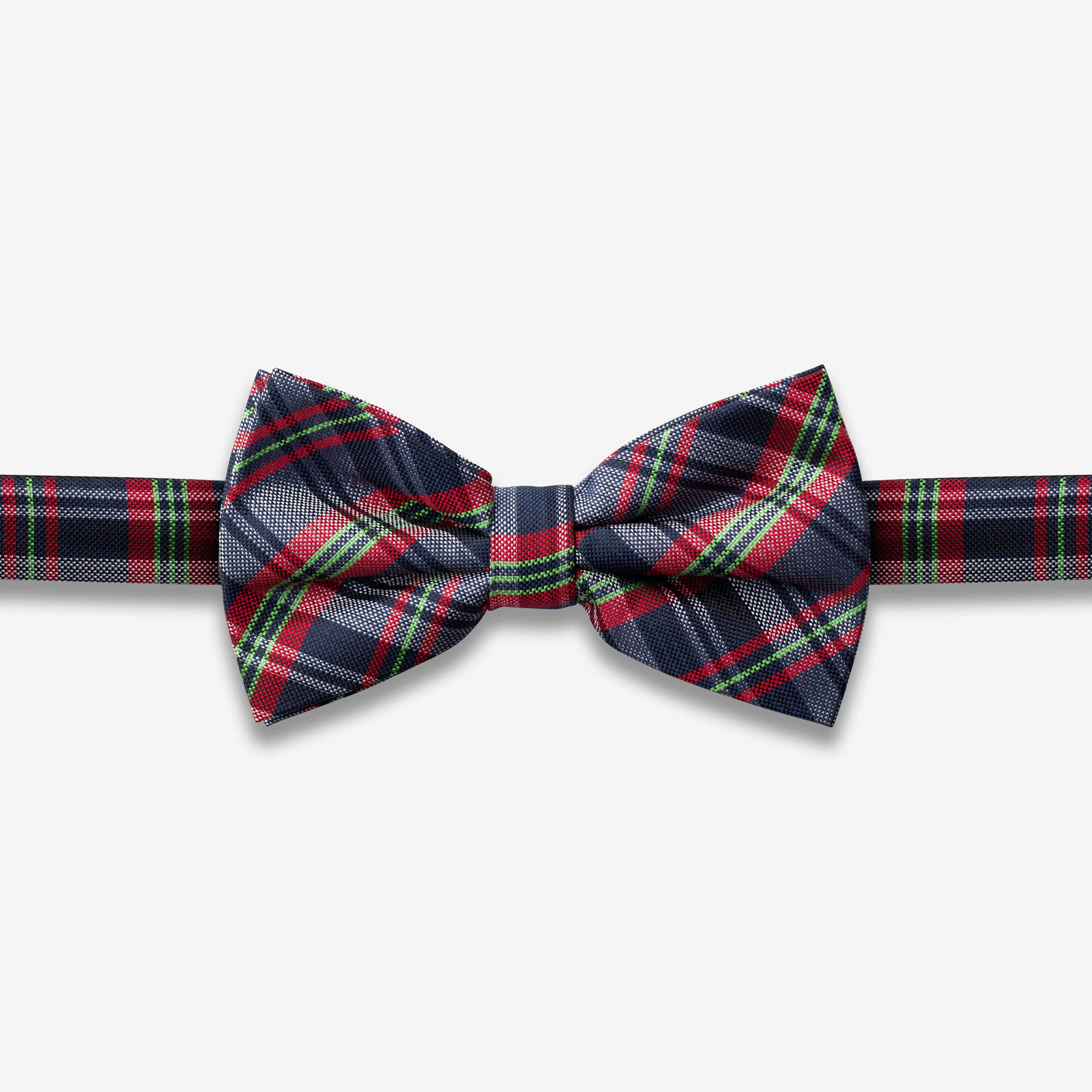 GoTie Men's Plaid Bowtie - Bow Ties Ready to Wear - Pretied Adjustable ...