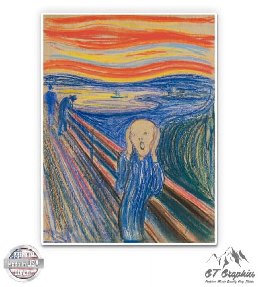 The Scream - 5" Vinyl Sticker - For Car Laptop I-Pad - Waterproof Decal ...