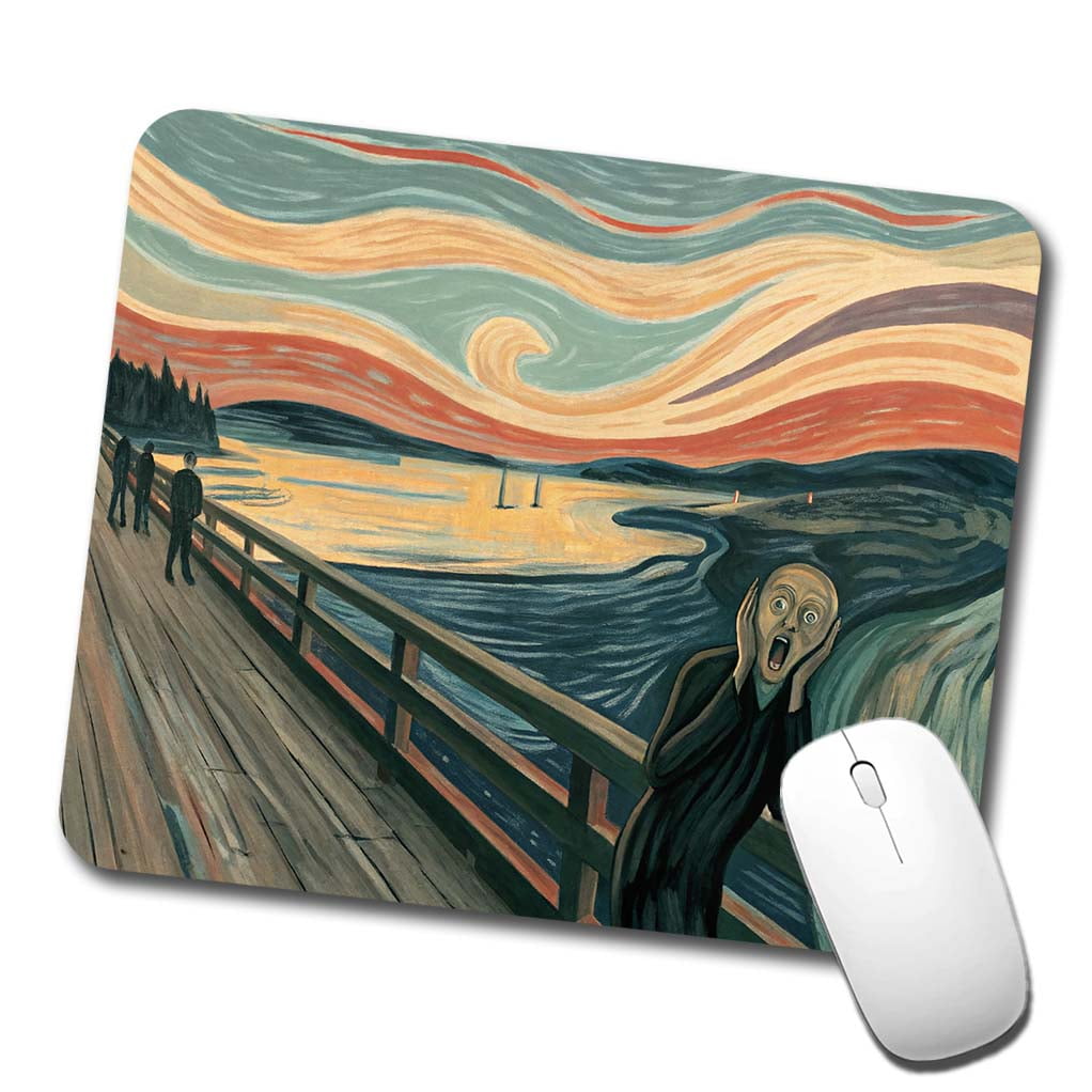 The Scream By Edvard Munch Parody Mouse Pad Low Profile Gaming Mat ...