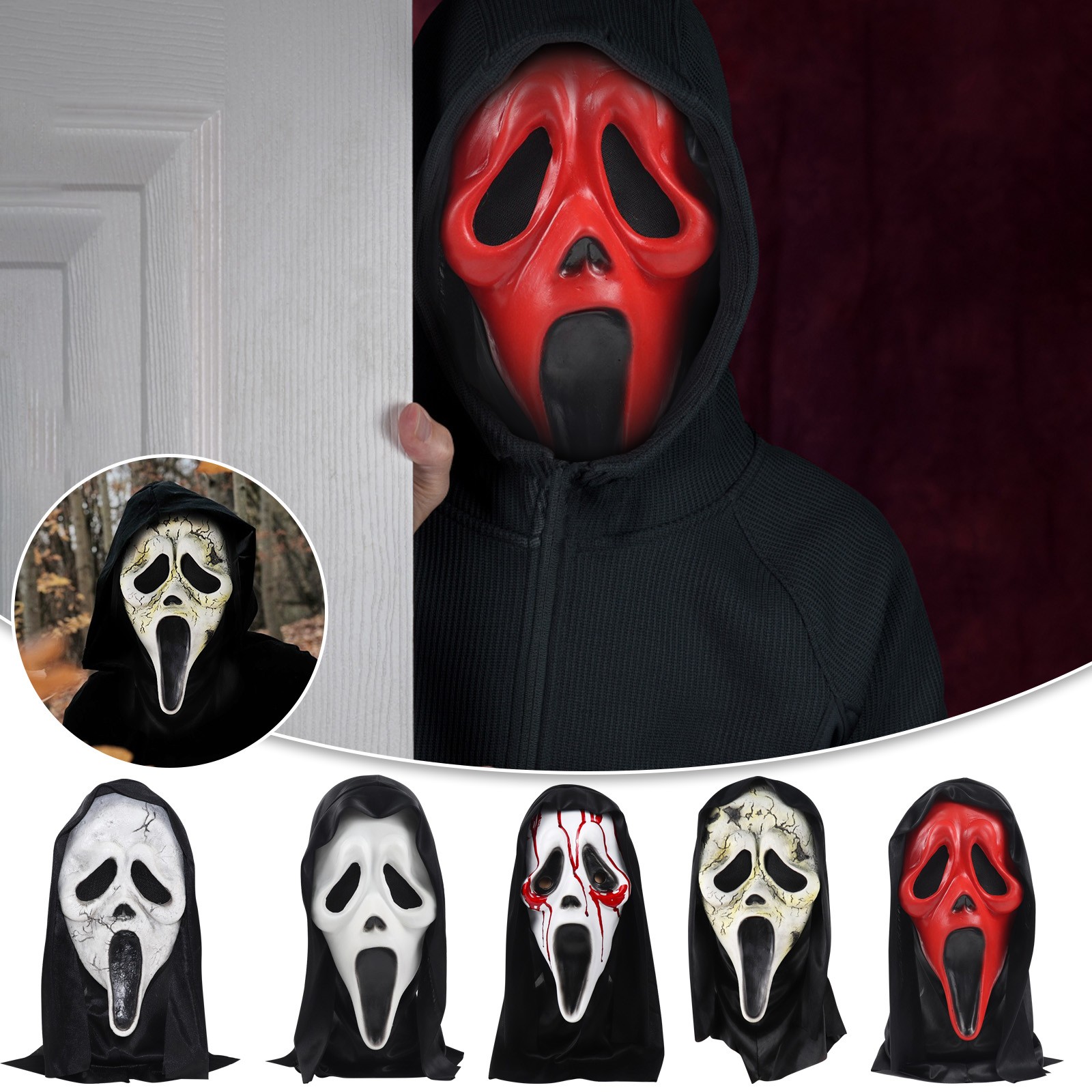 The Scream Ghostface Accessories, A 90s Horror Movie Replica for ...