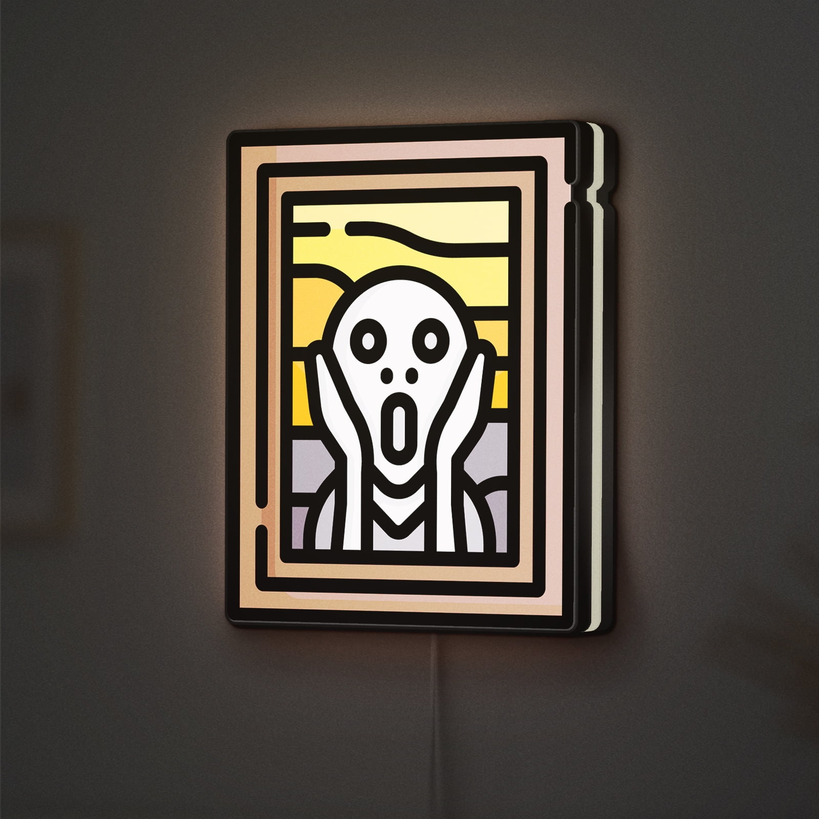 The Scream LED Lightbox - Art Museum Painting Frame Decor, Custom Led ...