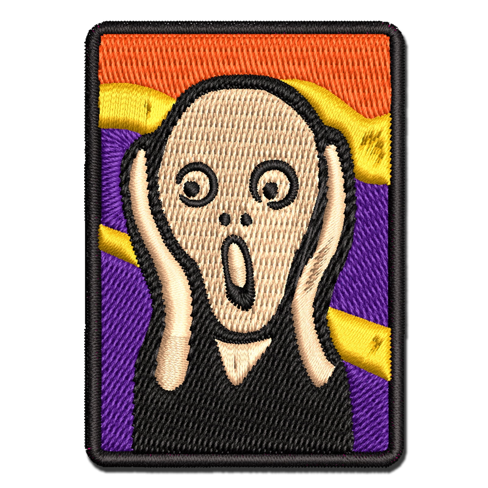 The Scream Painting by Edvard Munch Applique Multi-Color Embroidered ...