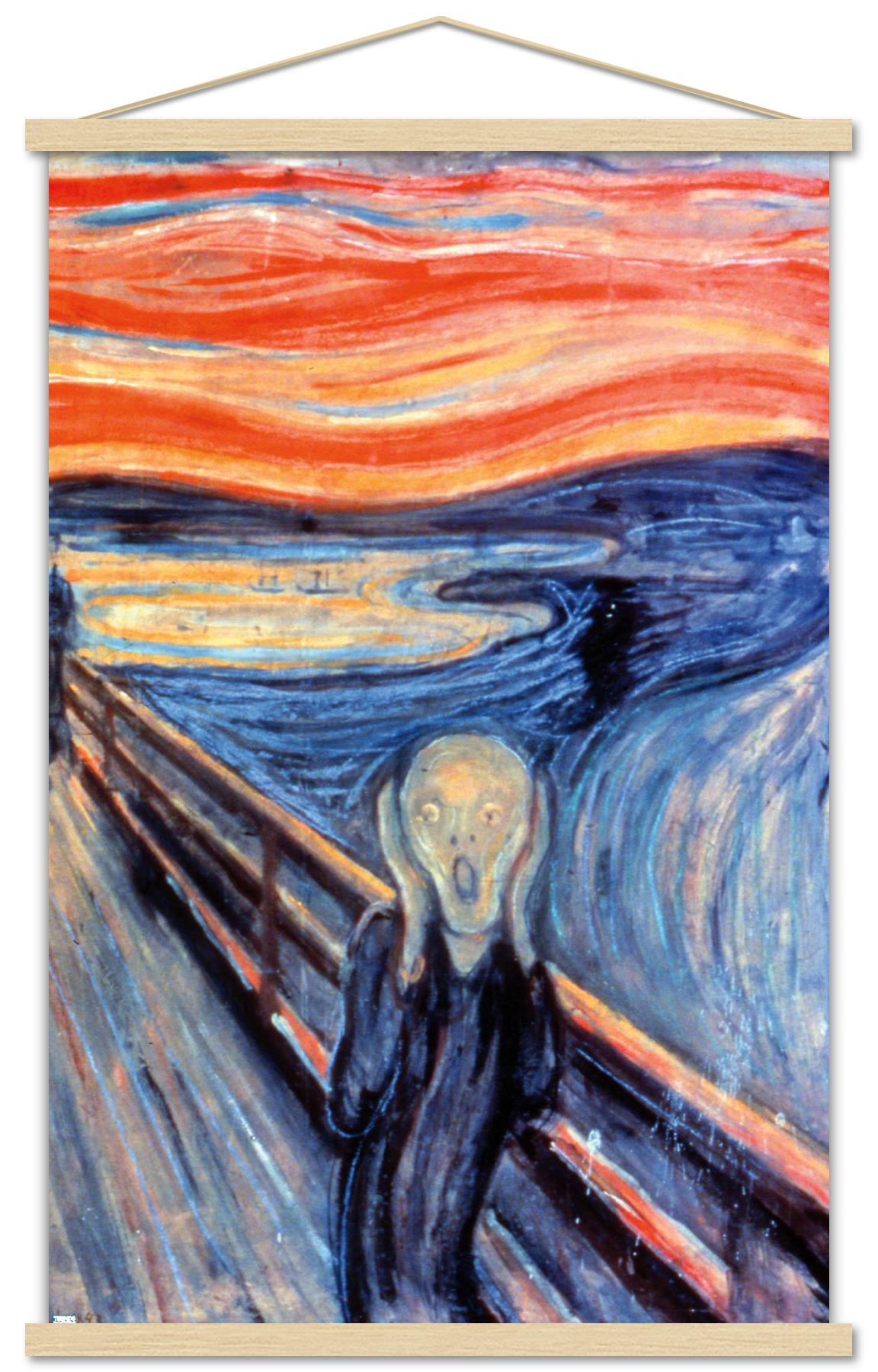 The Scream by Edvard Munch Wall Poster with Magnetic Frame, 22.375" x ...
