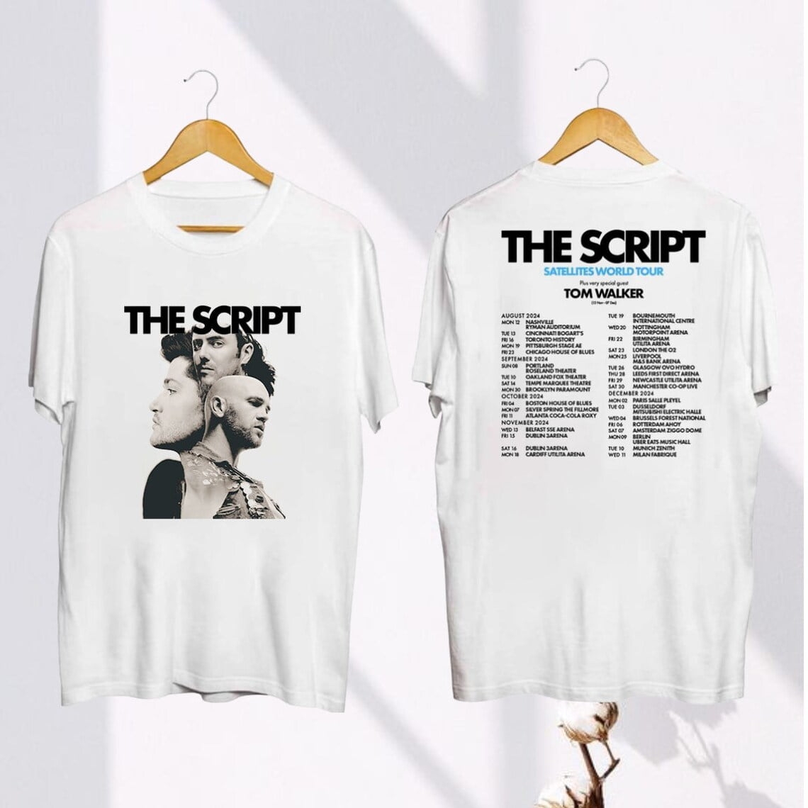 The Script Satellites Tour 2024 Graphic Shirt, The Script 2024 Concert ...