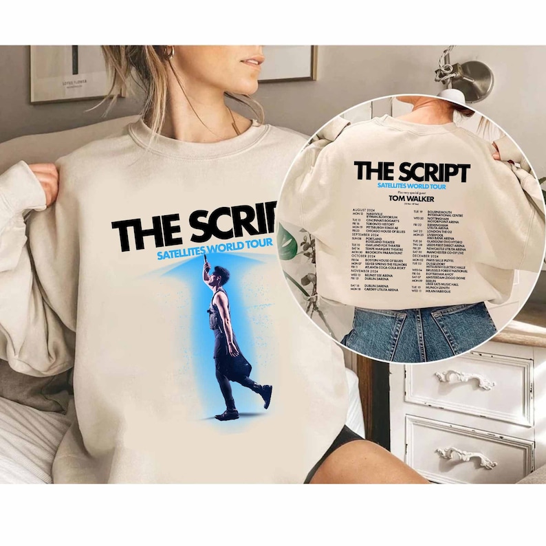 The Script - Satellites World Tour 2024 Shirt, The Script Band Fan ...