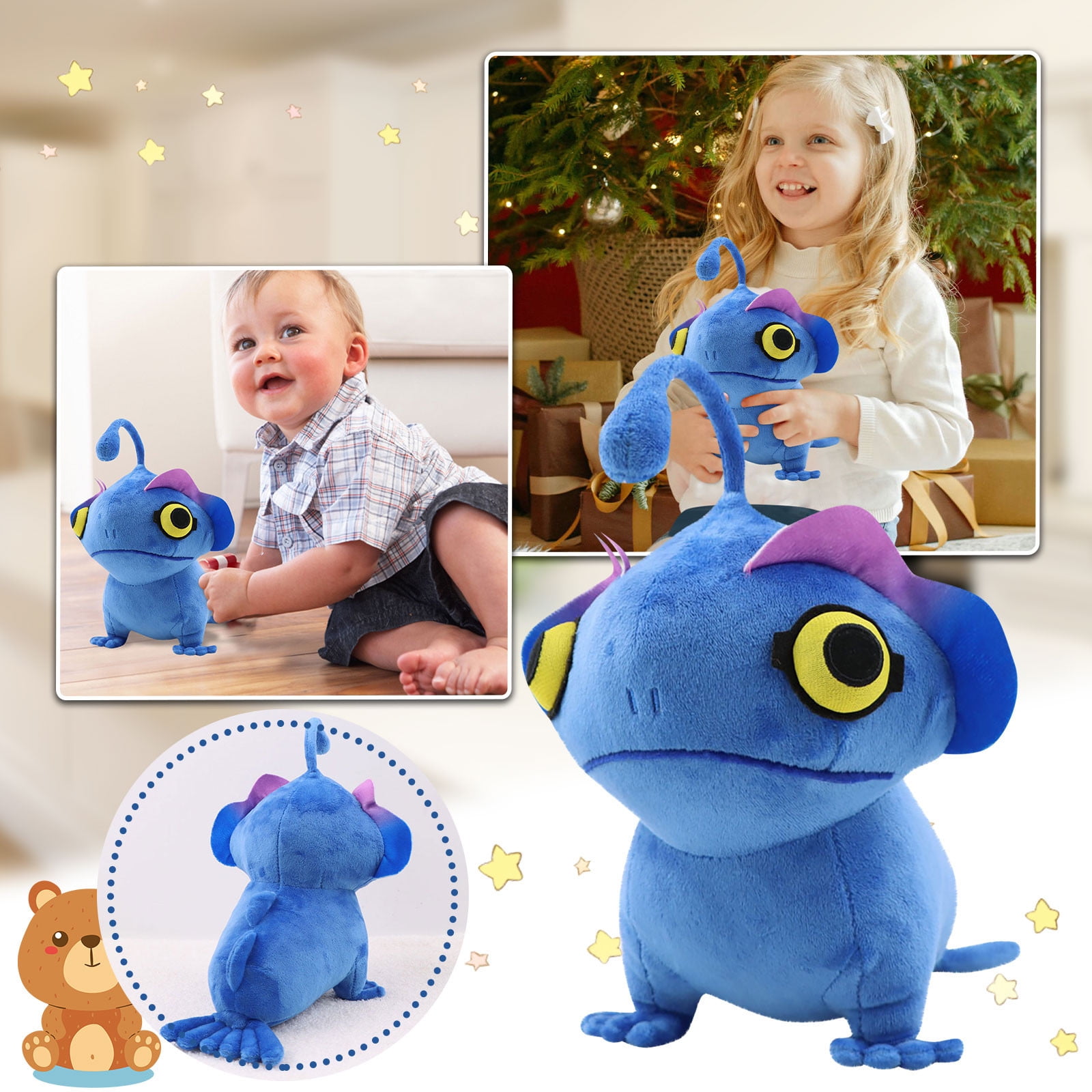 The Sea Beast Plush Toy 11.8in Animal Plush Toy Sea Figure Blue Cartoon ...