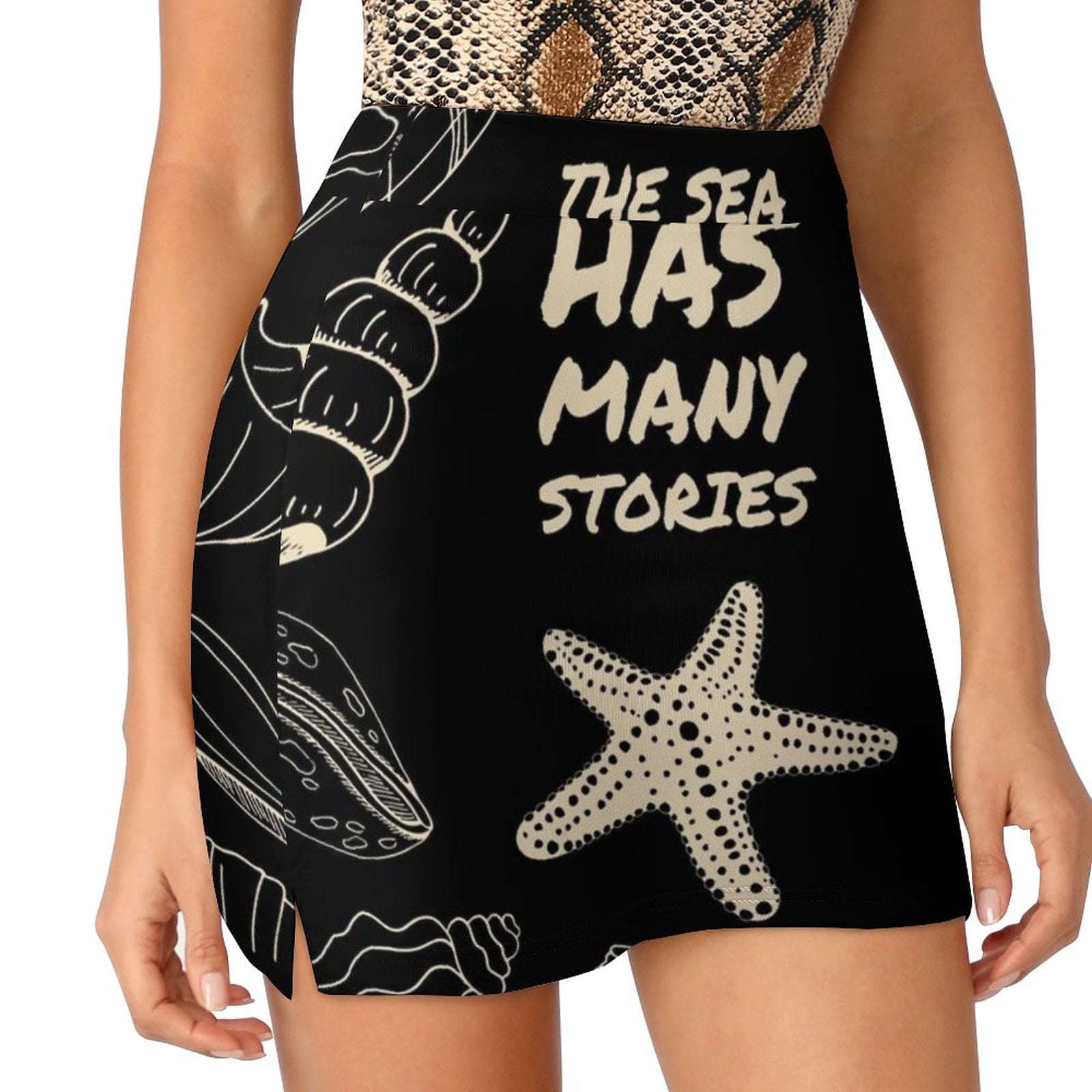 The Sea Has Many Stories-Seashells And StarKorean Fashion Skirt Summer ...