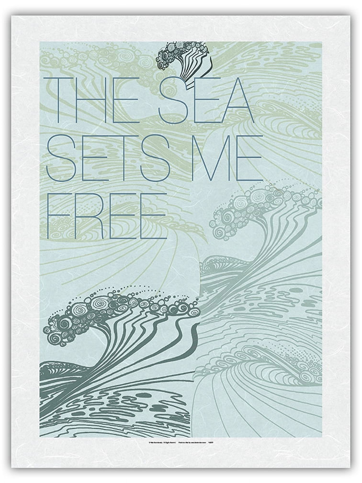 The Sea Sets Me Free - Original Collage Art by Wade Koniakowsky ...