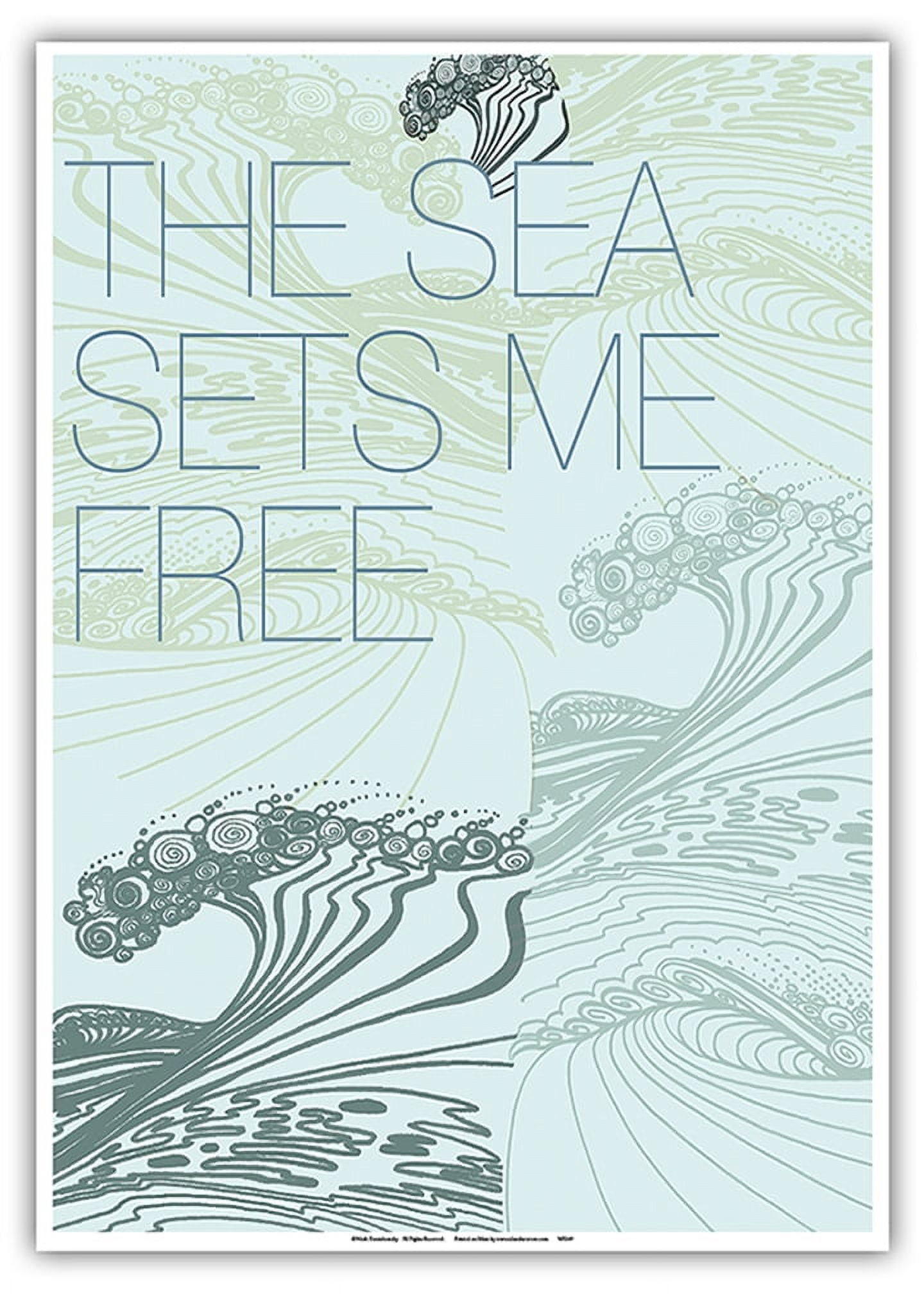 The Sea Sets Me Free - Original Collage Art by Wade Koniakowsky ...